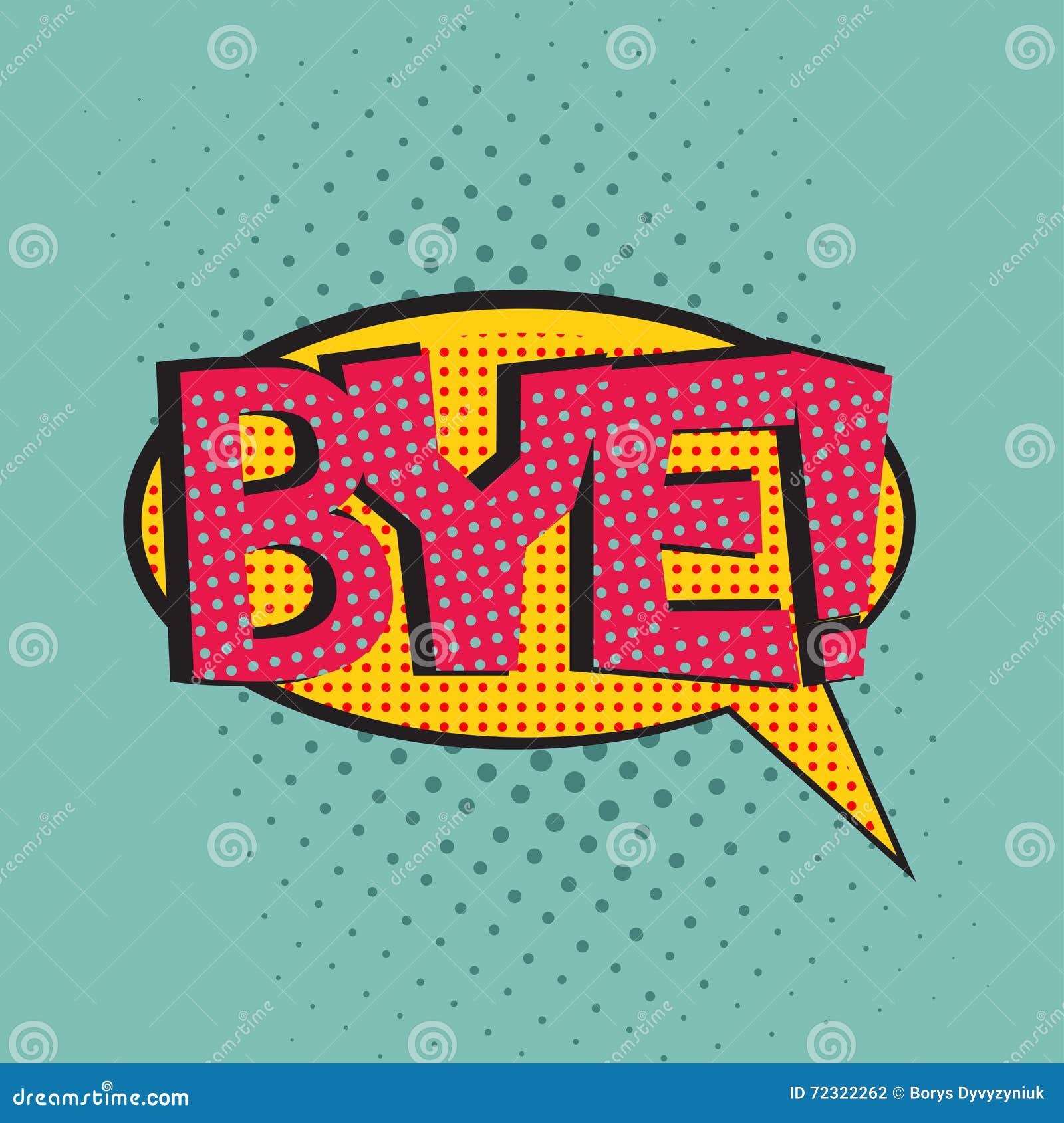 Pop art speech bubble stock vector. Illustration of effect - 72322262
