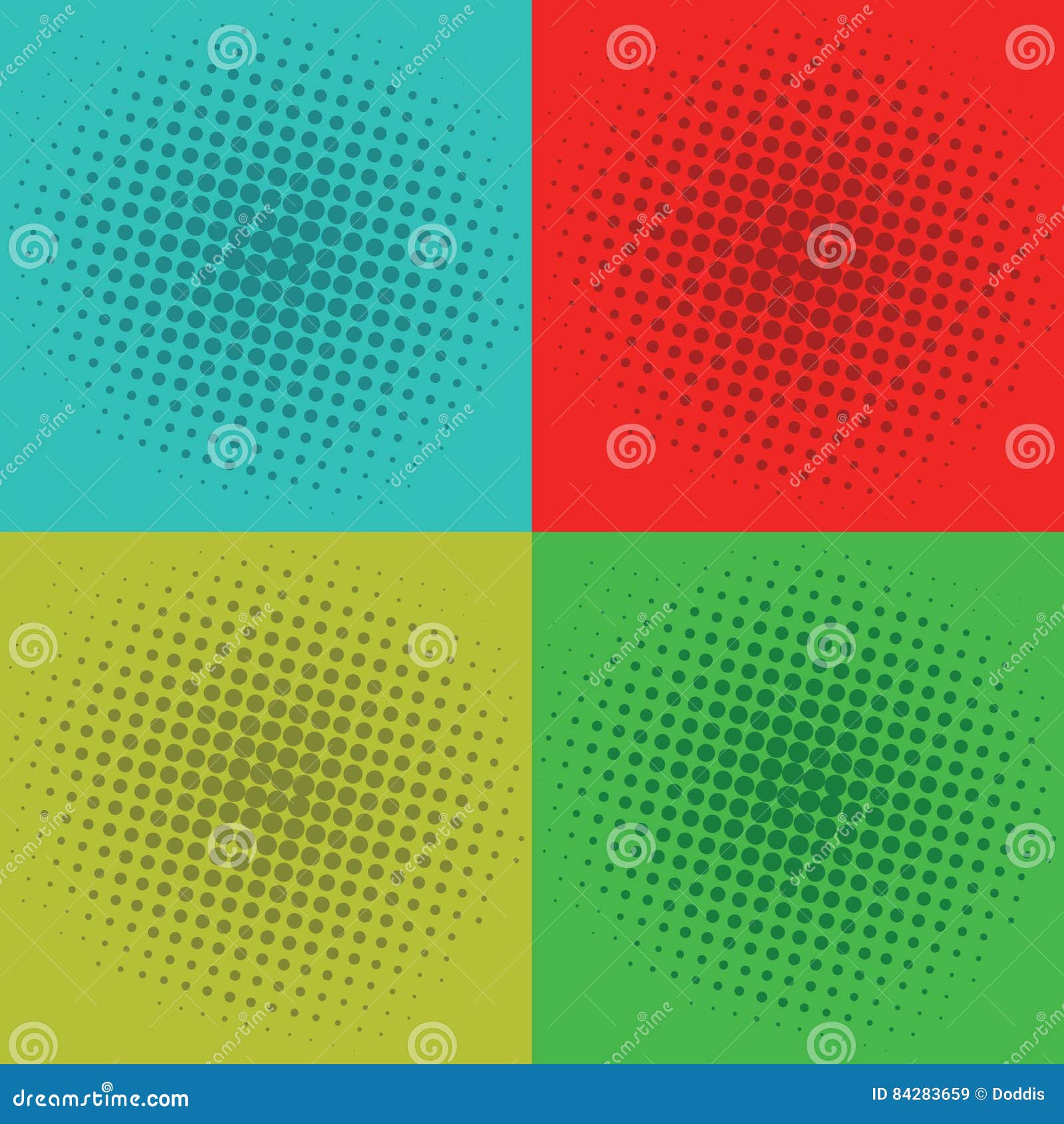 Pop Art Squares Background Vector Template Stock Vector - Illustration ...