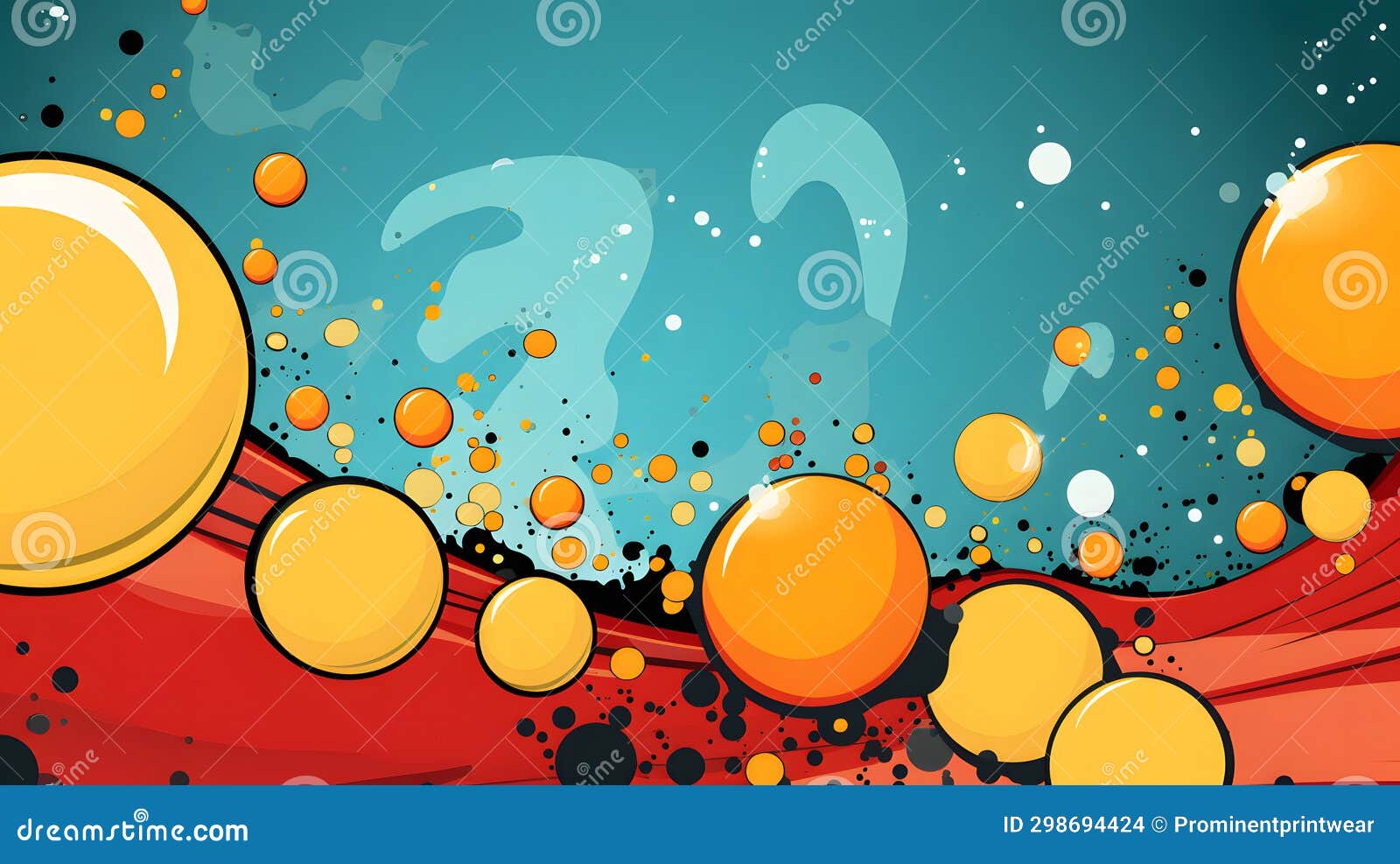 A Pop Art Style with Comic Bubbles, Dots. Stock Photo - Image of ...