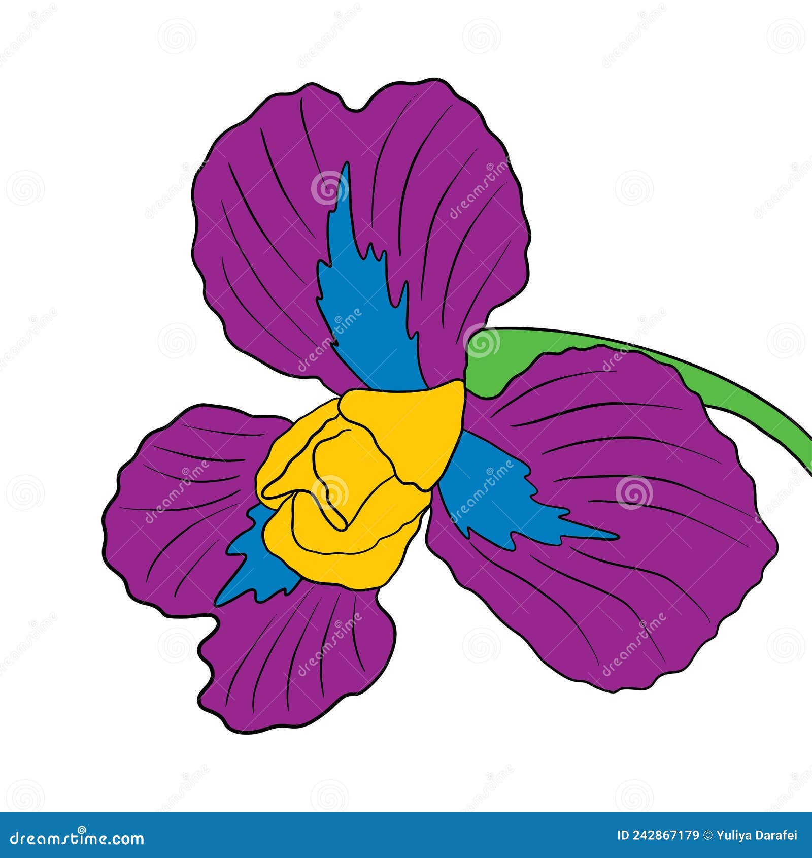 Pop Art Style Stock Vector Illustration Of Blossom 242867179