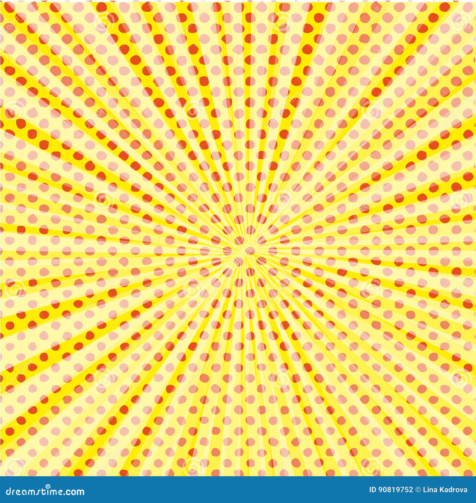Pop Art Style Halftone Explosion with Light Rays. Stock Vector ...
