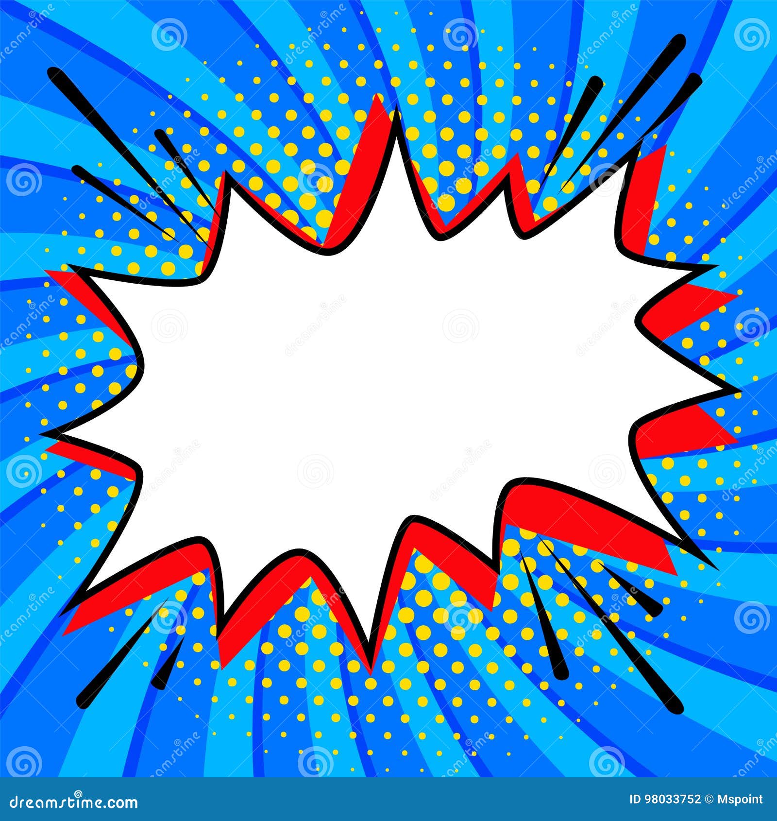 Pop Art Styled Speech Bubble Template for Your Design. Comics Pop-art ...