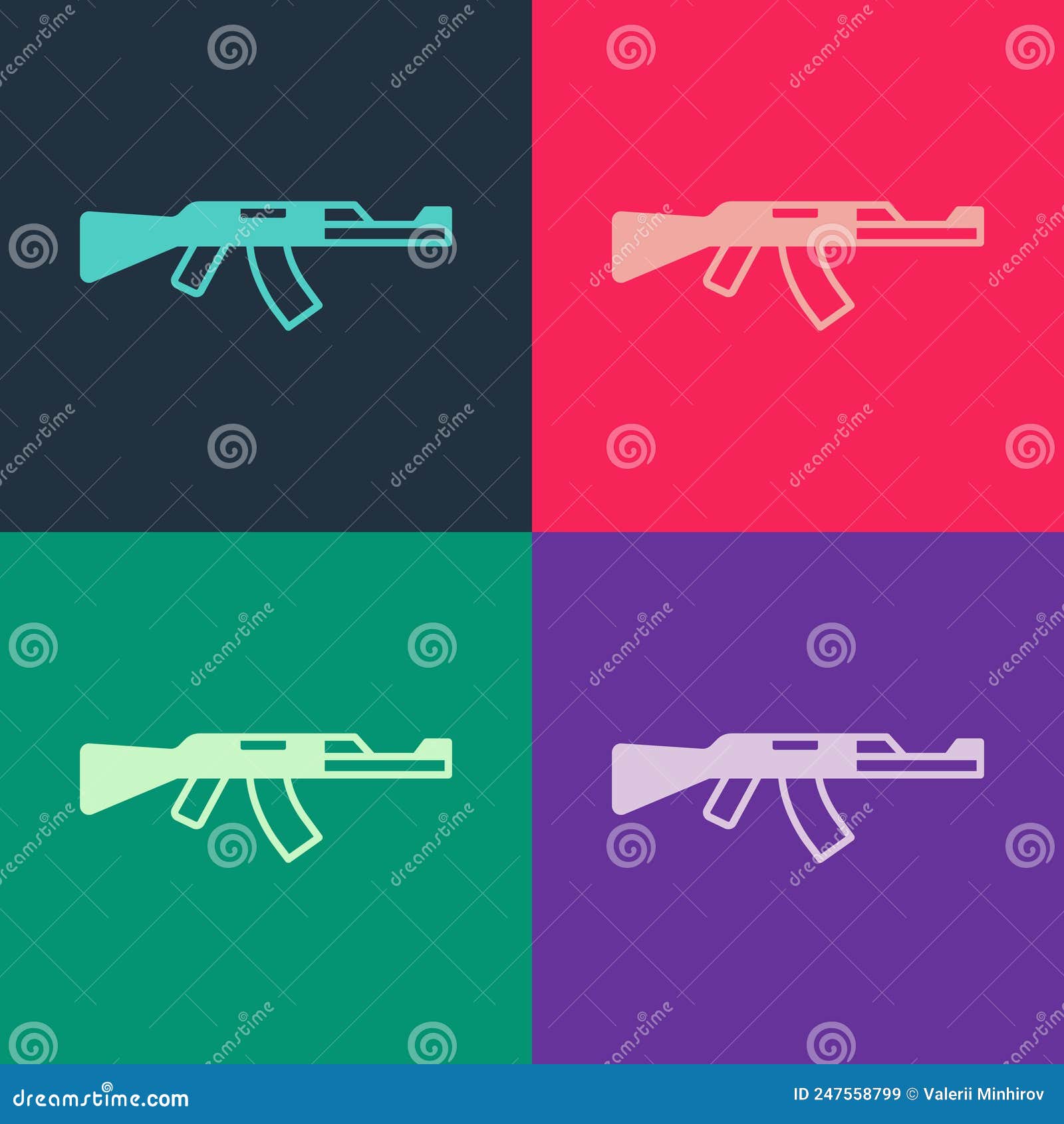 Ak47 Svg Vector Rifle Vector Kalashanikov Cutfile For Cricut And ...