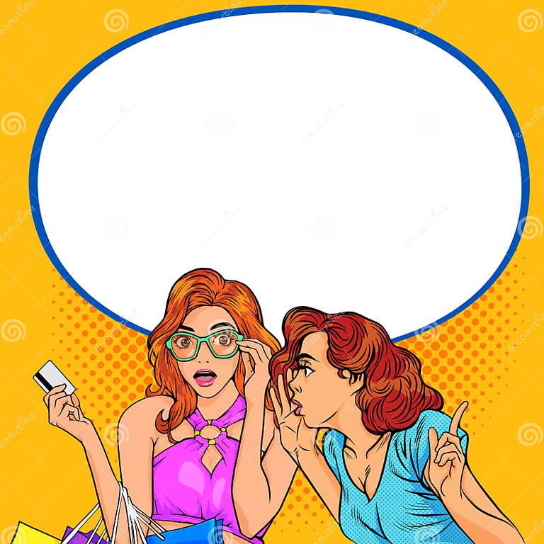 Pop Art Surprised Woman Face With Open Mouth Sexy Surprised Blonde Pop