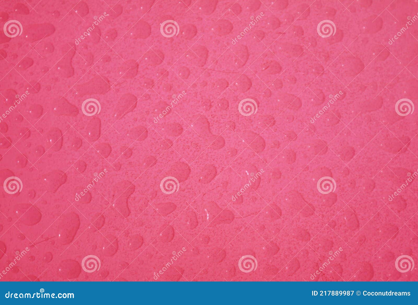 Raspberry Pink Colored Water Droplets on the Tabletop Top View Stock ...