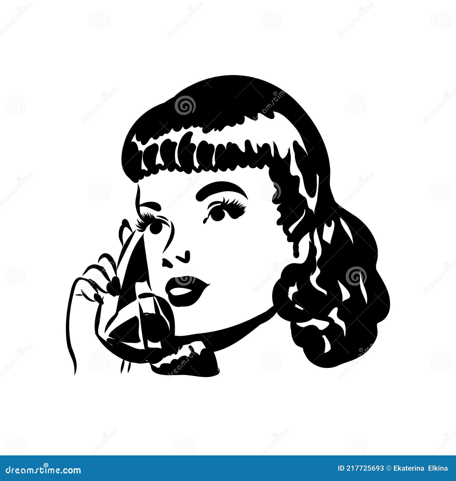 Pop Art Woman Talking On The Phone A Comic Book Character Stock Vector Illustration Of Funky