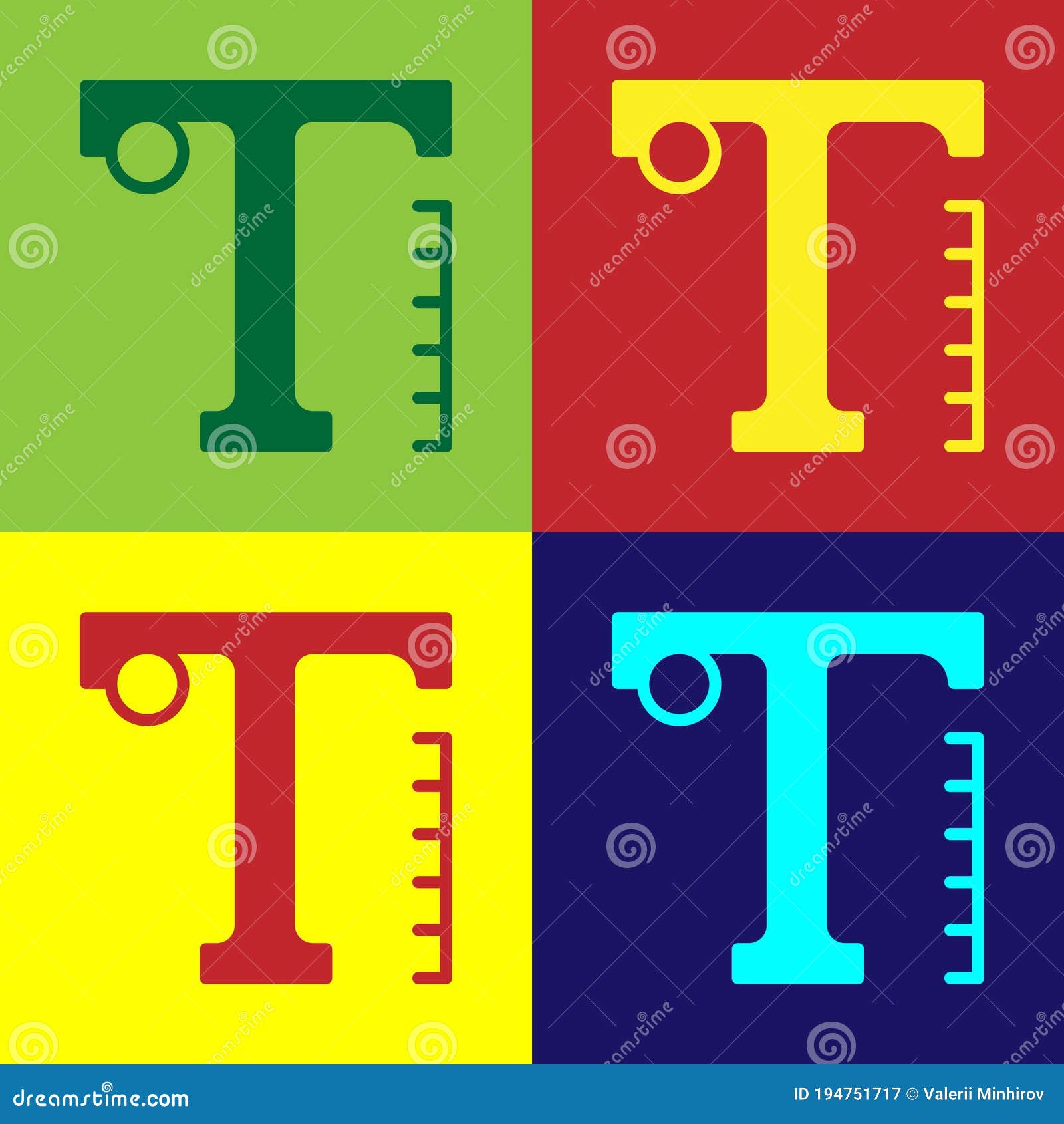 Pop Art Text Icon Isolated on Color Background. Vector Stock Vector ...