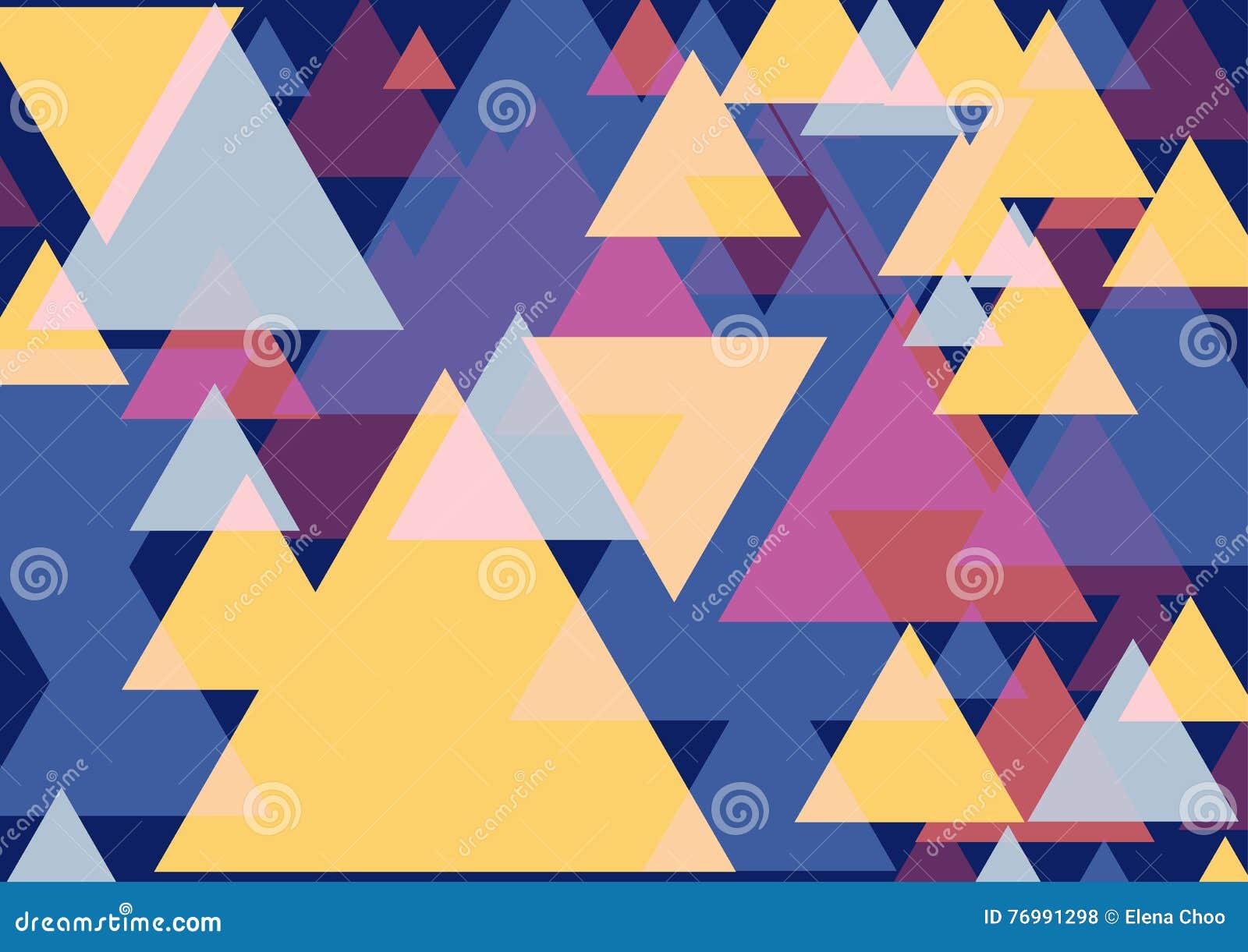 Pop art triangles stock vector. Illustration of 1980s - 76991298