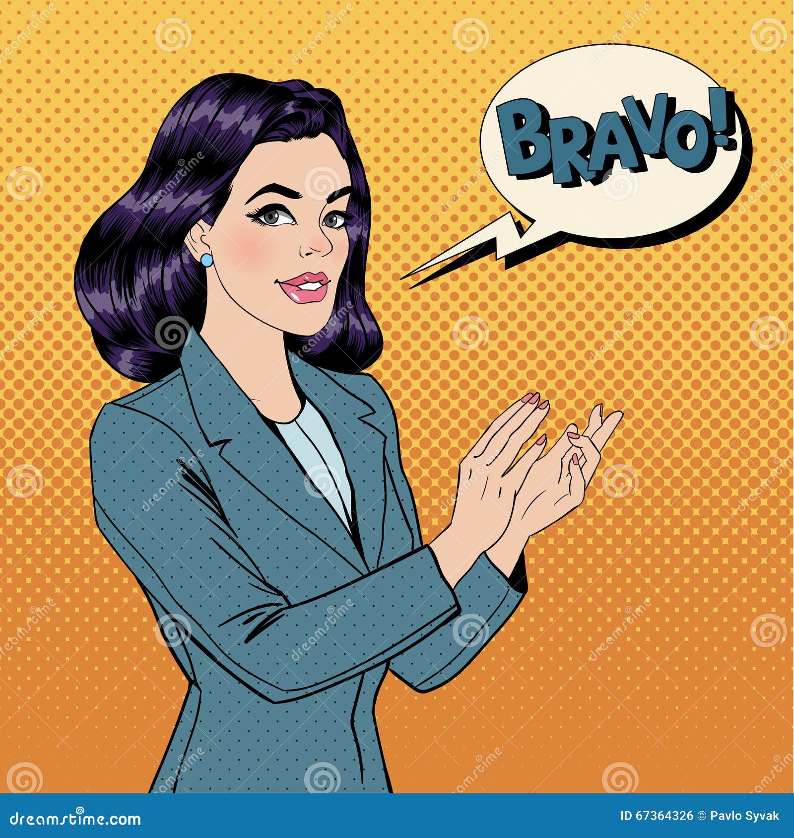 Bravo Vector Illustration With Applause On The Background ...