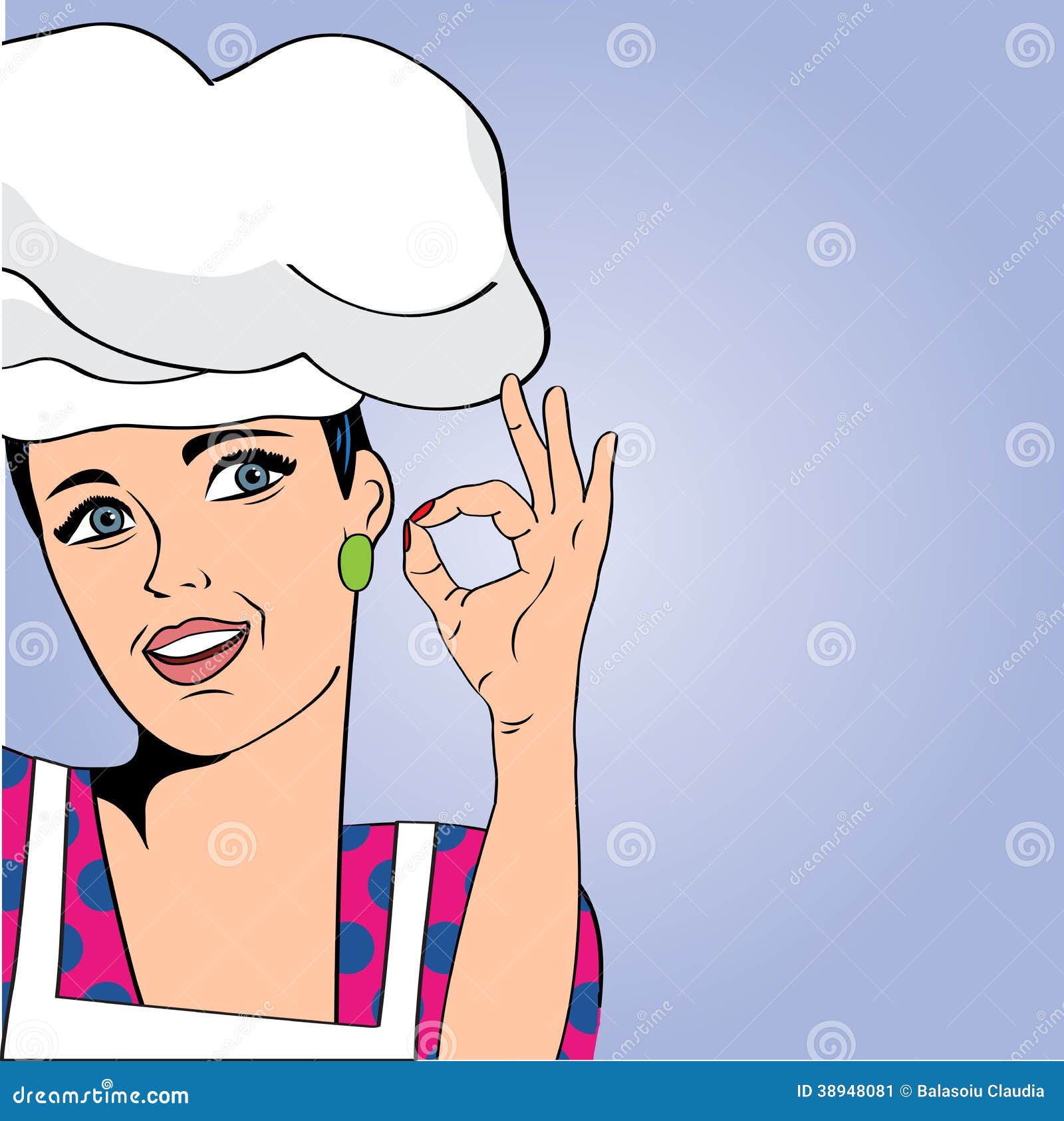 Pop Art Woman Cook Cartoon Vector | CartoonDealer.com #38948081