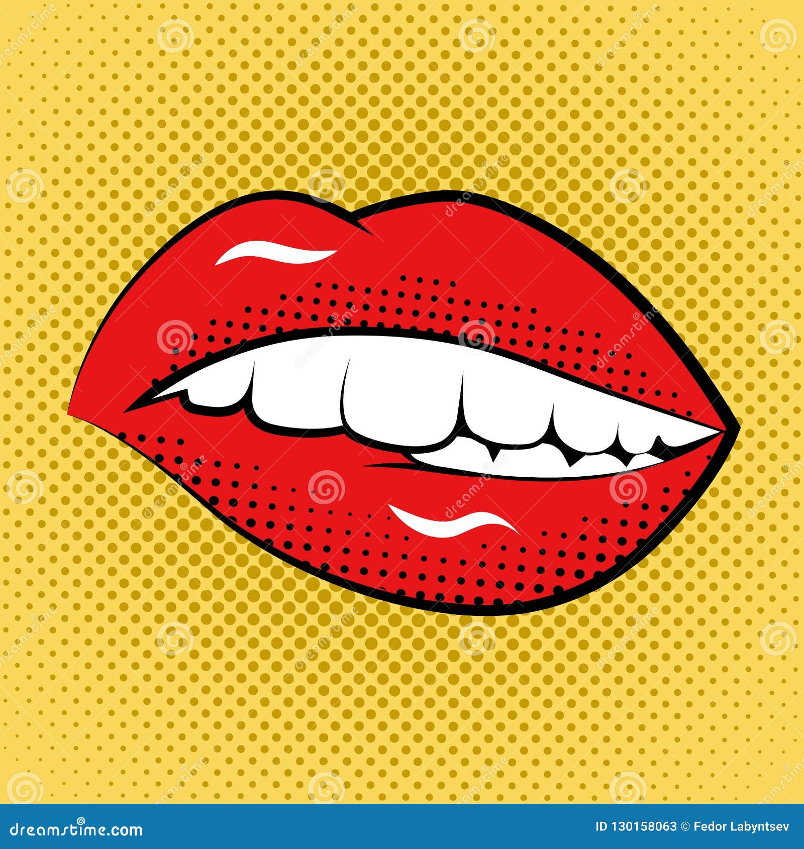 90s Lips Retro Cartoons Vector Illustration | CartoonDealer.com #134923482