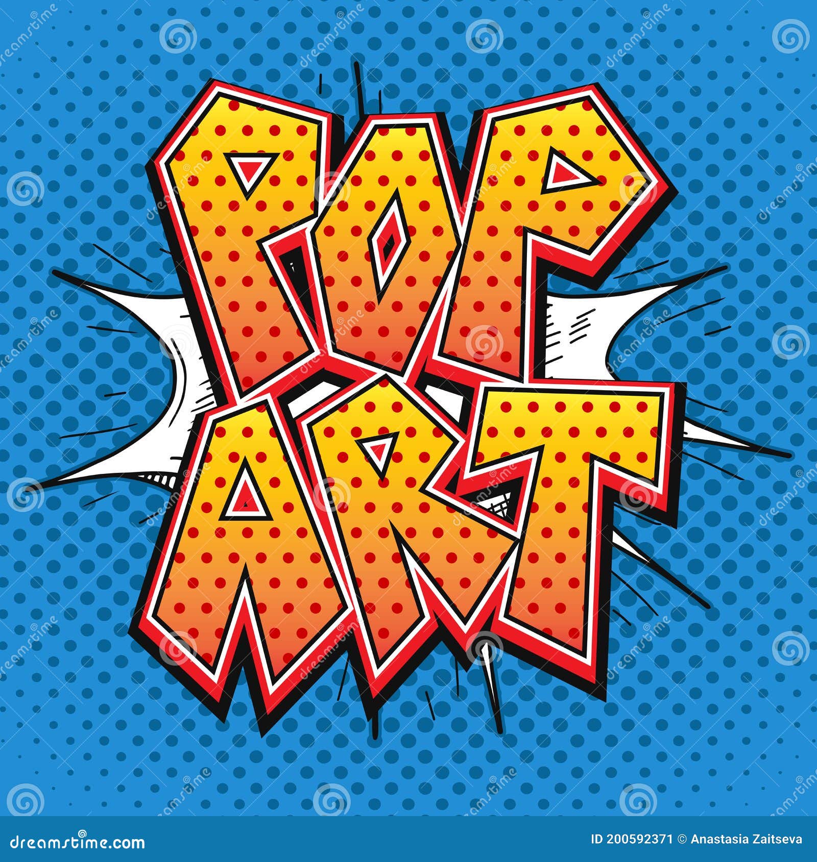 Pop Art Word Bubble in Comic Retro Style. Vector Hand Drawn Message Pop ...