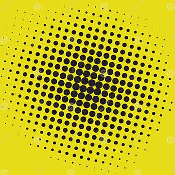 Pop Art Yellow Black Dots Comic Background Vector Template Design Stock ...