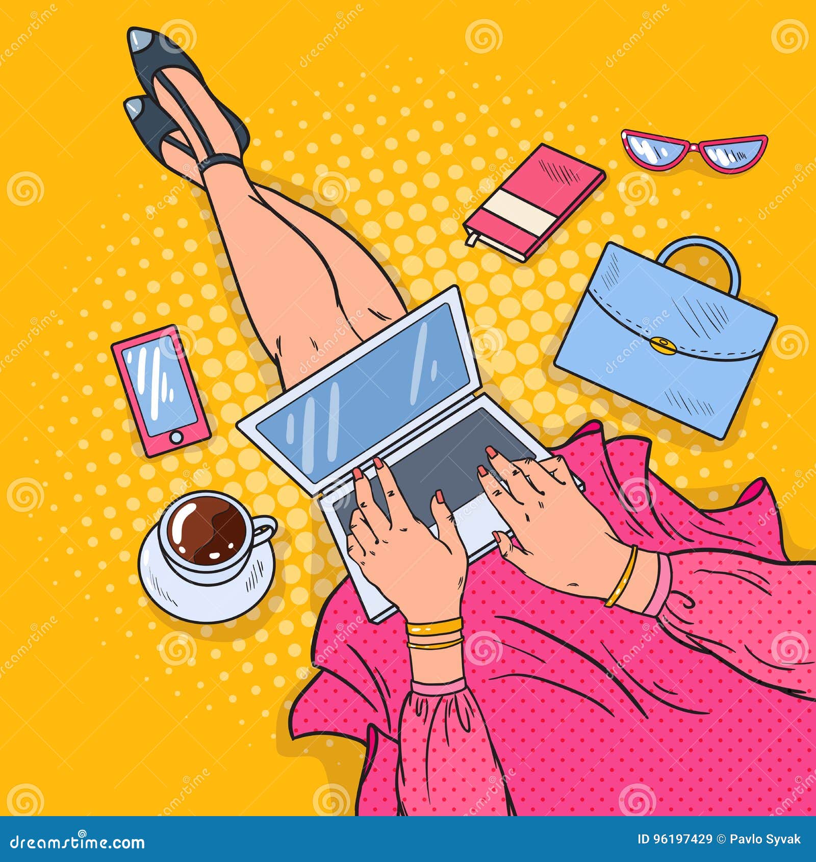 Laptop, Work Processes And Connections. Stock Image | CartoonDealer.com ...