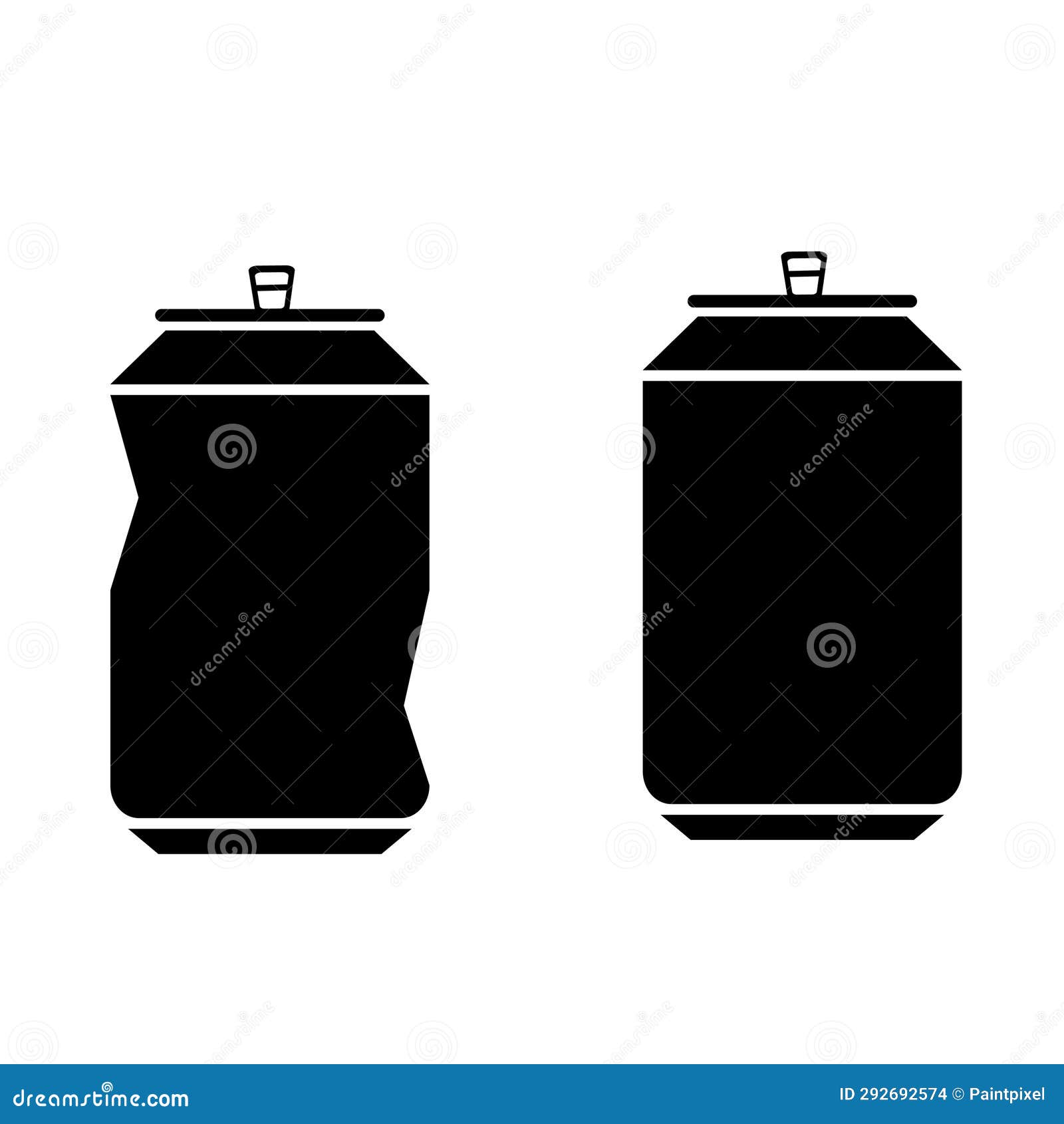 Pop can with dent stock illustration. Illustration of crushed - 292692574