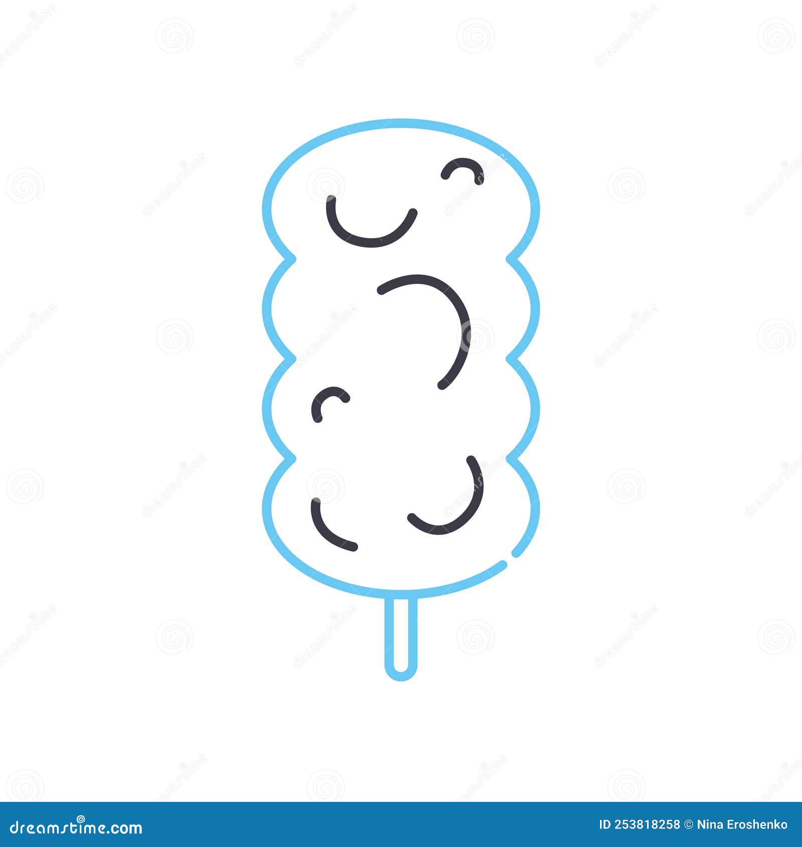 Pop Candy Line Icon, Outline Symbol, Vector Illustration, Concept Sign ...