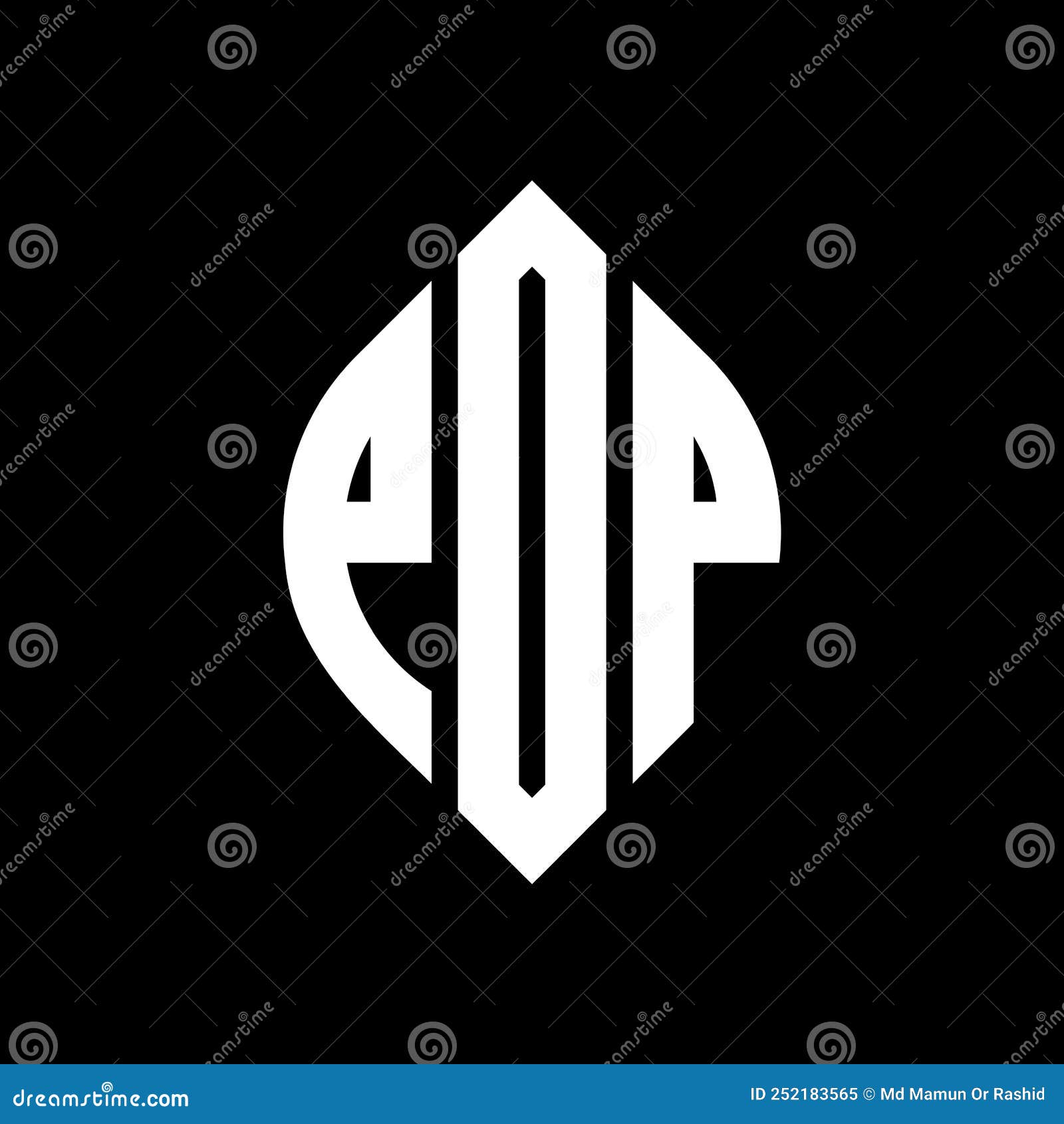 POP Circle Letter Logo Design with Circle and Ellipse Shape. POP ...