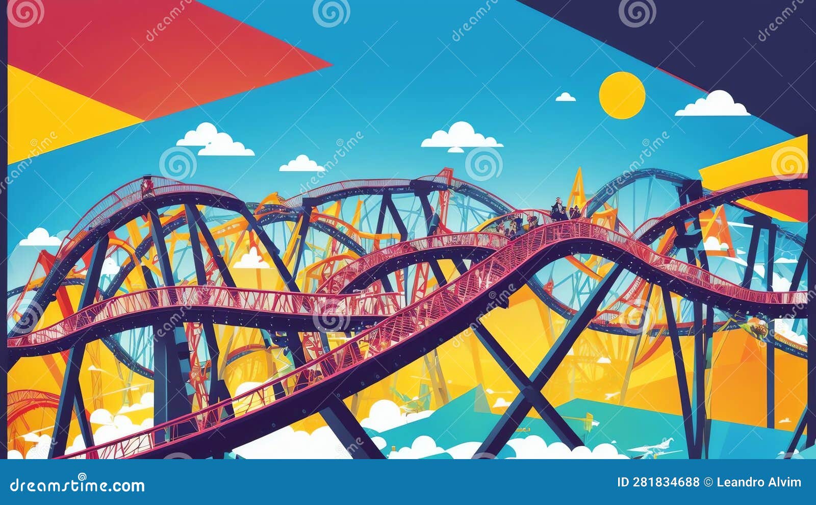 Pop Coaster Fever National Roller Coaster Day.AI Generated Stock ... Pop Coaster Fever National Roller Coaster Day.AI Generated Stock ...