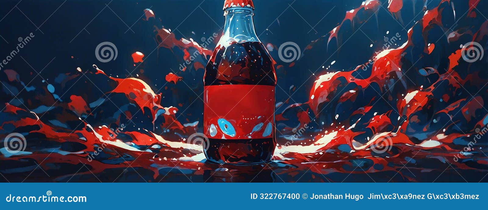 Pop Colors Cola Bottle, Texture Background Stock Illustration ...