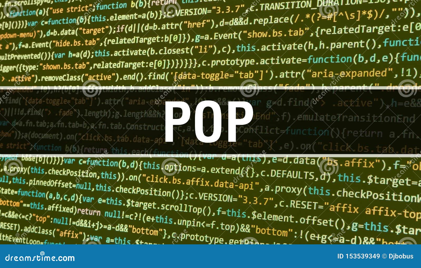 Pop Concept With Random Parts Of Program Code Pop With Programming Code Abstract Technology 7744
