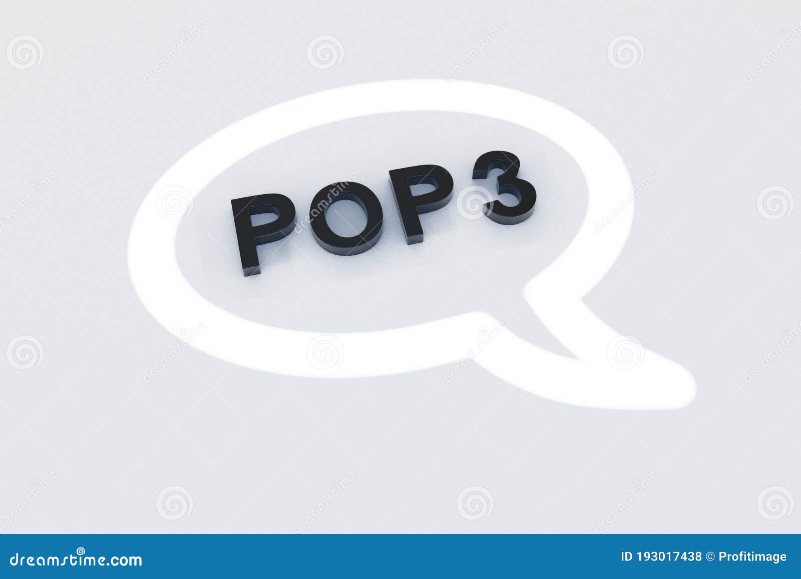 POP3 concept text sunlight stock illustration. Illustration of render ...
