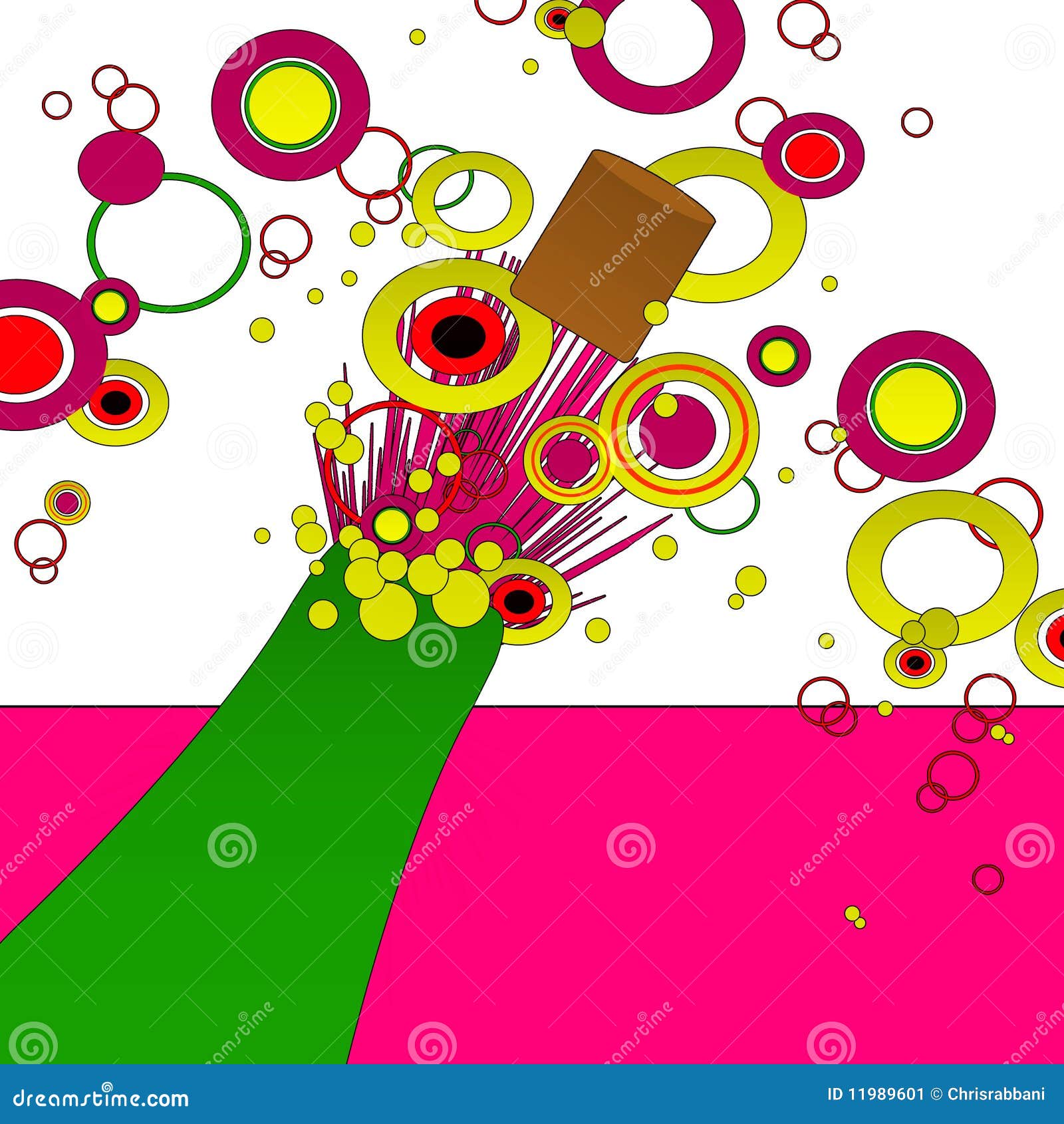 Pop the Cork stock illustration. Illustration of party - 11989601