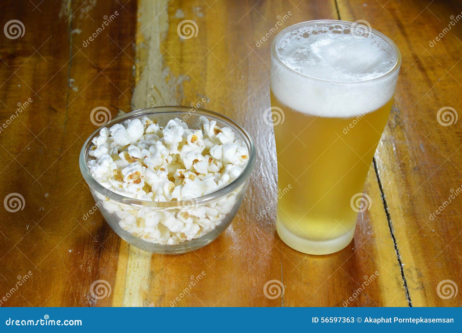 Pop corn and beer stock image. Image of alcohol, drunk - 56597363