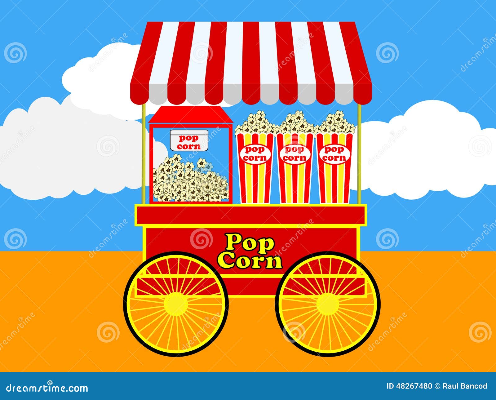 Popcorn Cart Clipart
