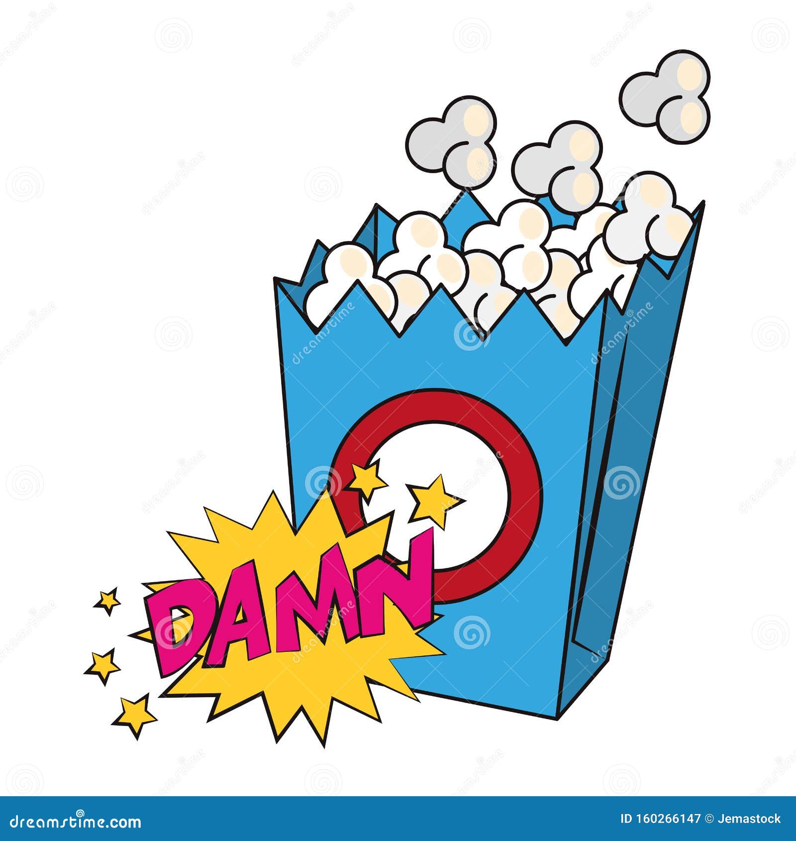 Pop corn design stock vector. Illustration of explosion - 160266147