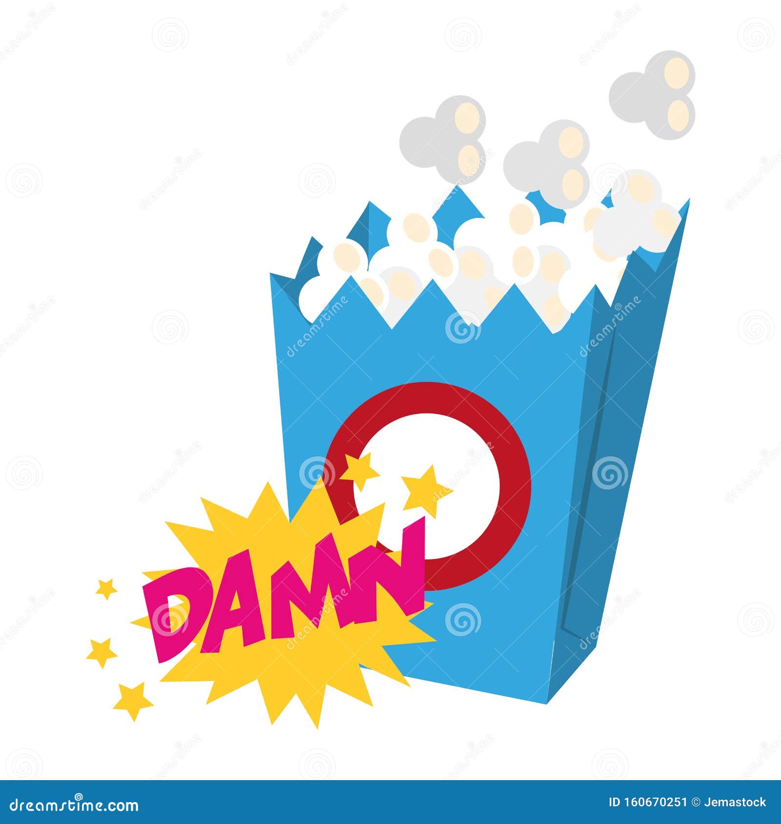 Pop corn design stock vector. Illustration of comic - 160670251