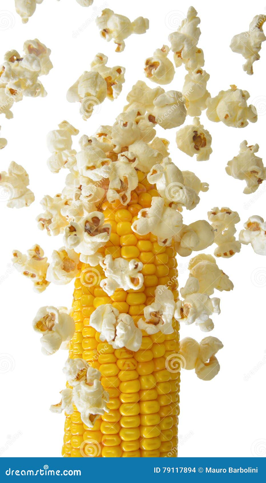 Pop Corn that Fly Away from the Corn Cob Stock Photo - Image of flying ...