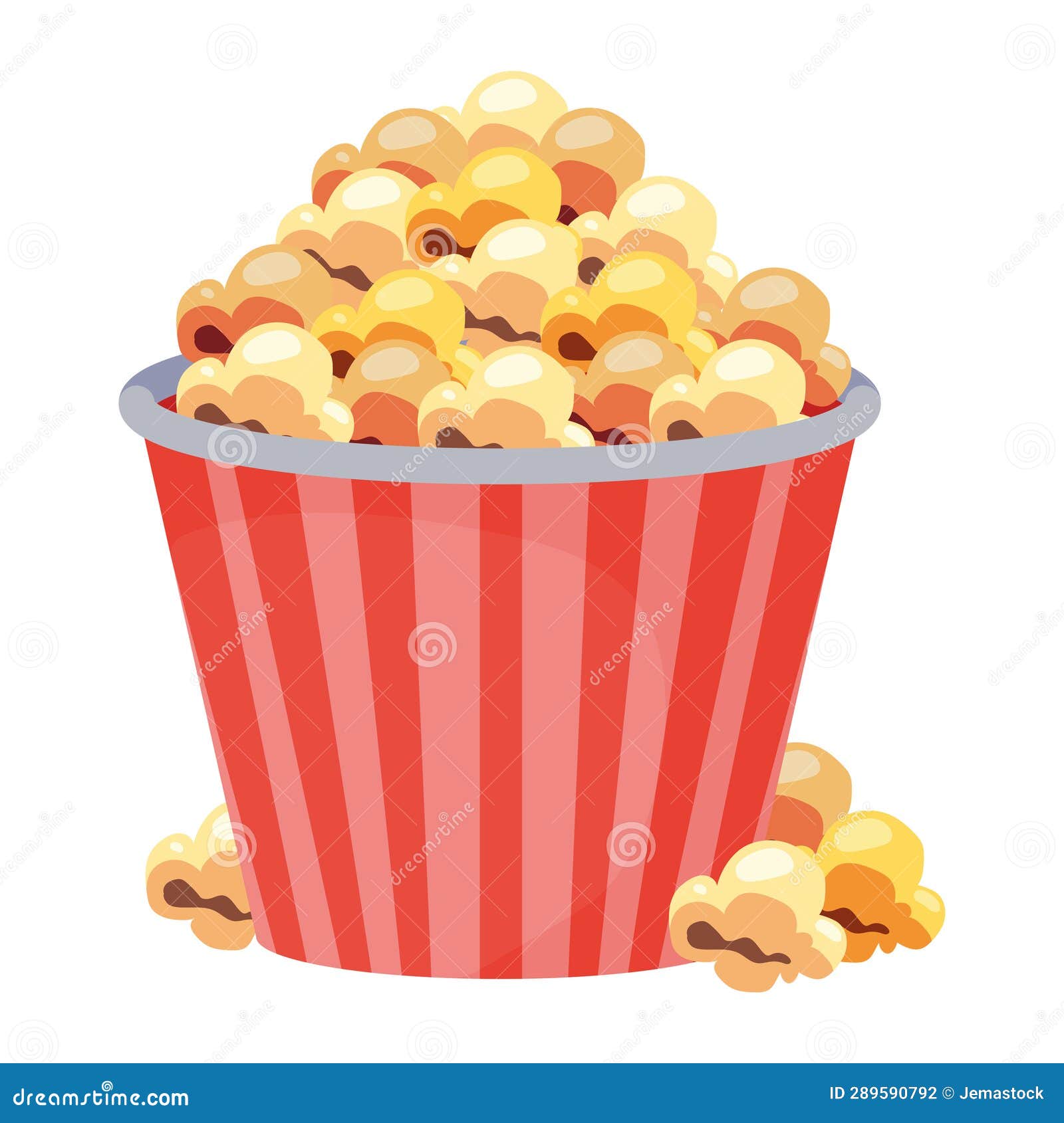 Pop corn icon stock vector. Illustration of vector, paper - 289590792