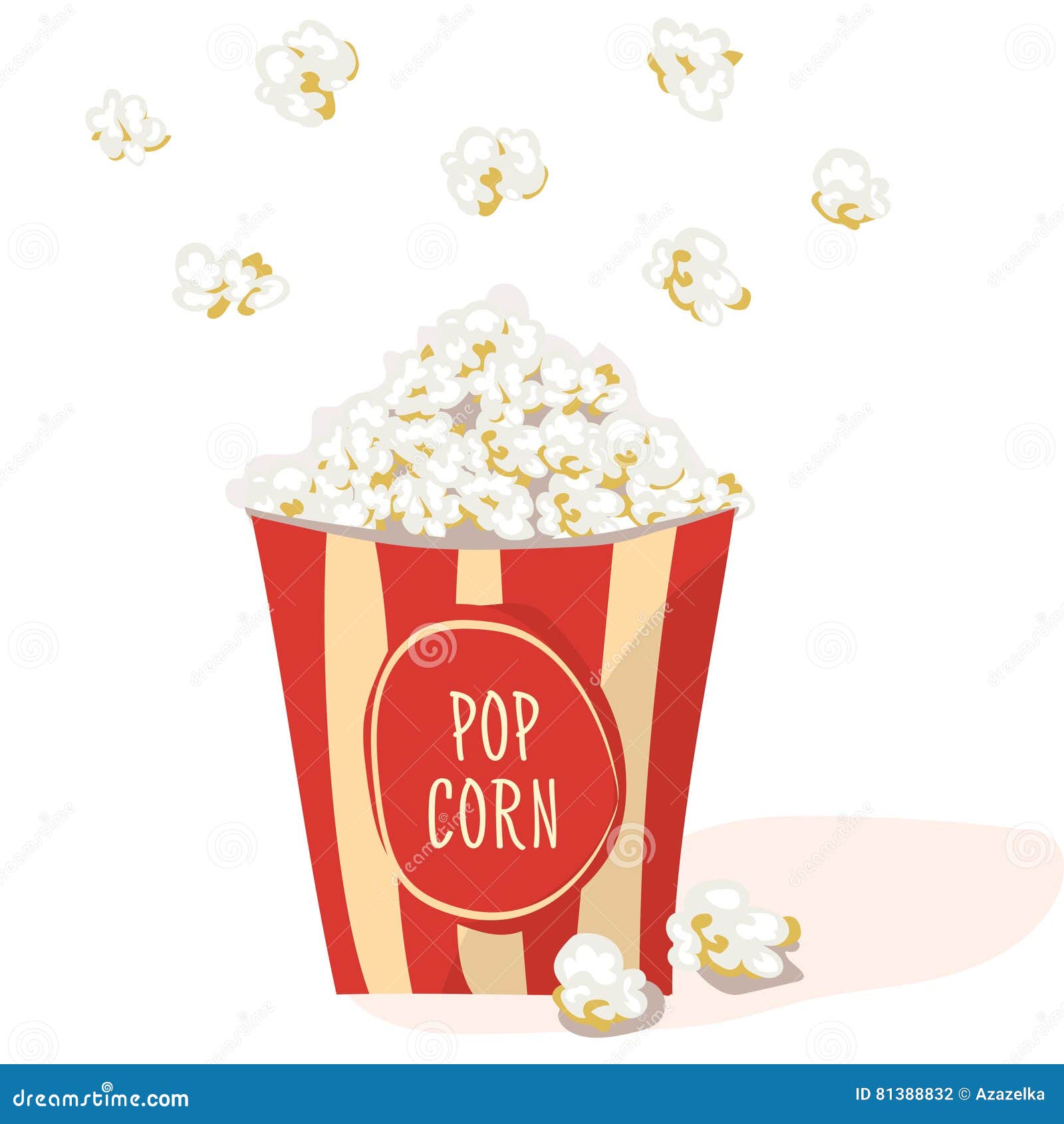 Vector Popcorn Bucket Full Of Popcorn Items | CartoonDealer.com #99754472