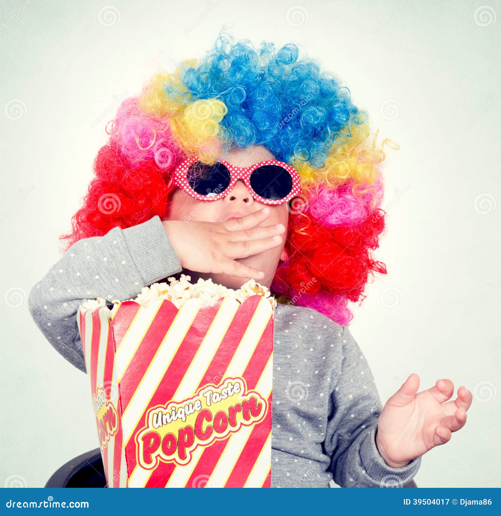 Pop corn time stock image. Image of clown, group, entertainment - 39504017
