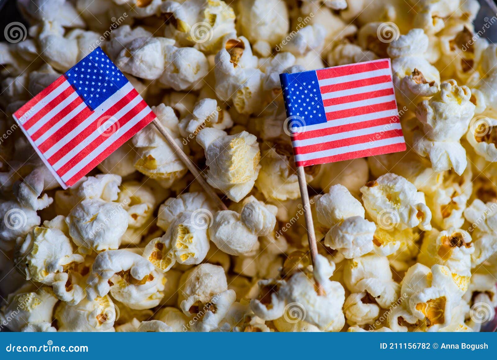 Pop corn for USA day stock photo. Image of food, fast - 211156782
