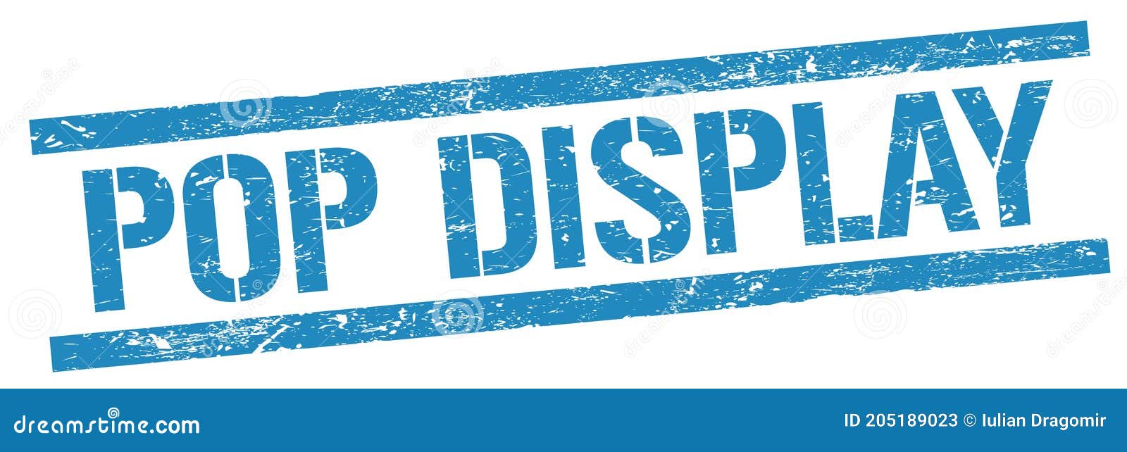 POP DISPLAY Text on Blue Grungy Rectangle Stamp Stock Illustration ...