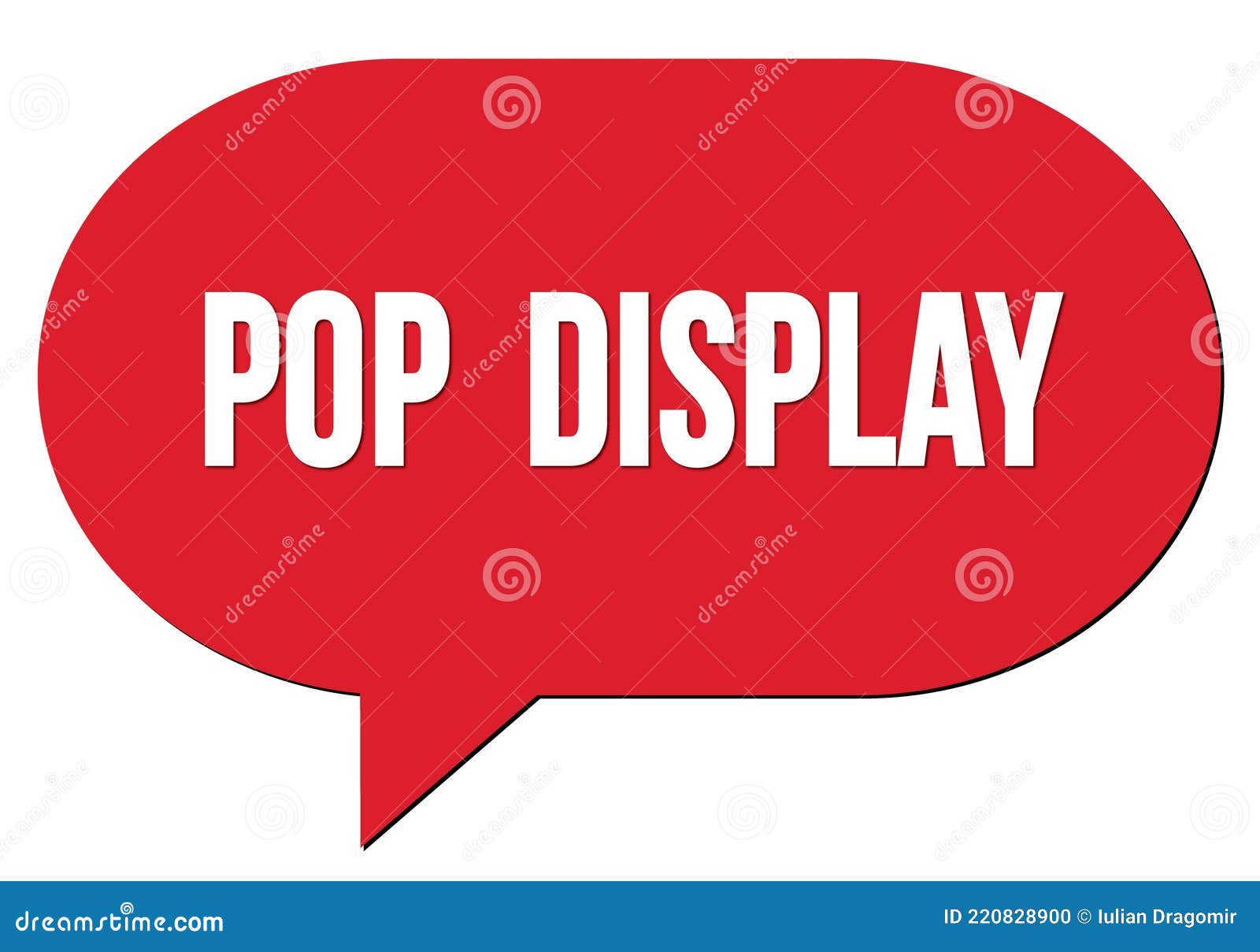 POP DISPLAY Text Written in a Red Speech Bubble Stock Illustration ...