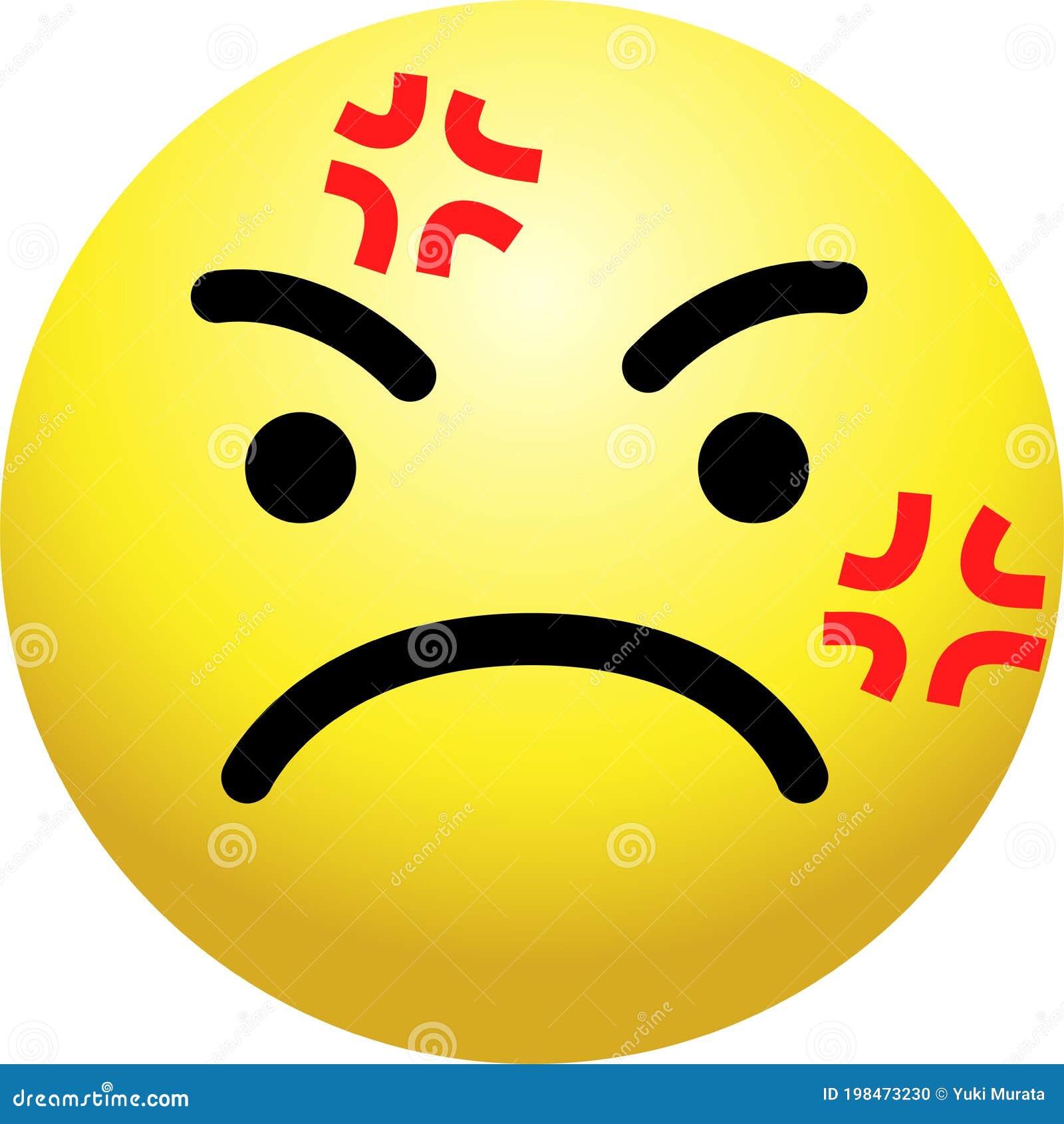 Pop emoticon icon stock vector. Illustration of anxiety - 198473230