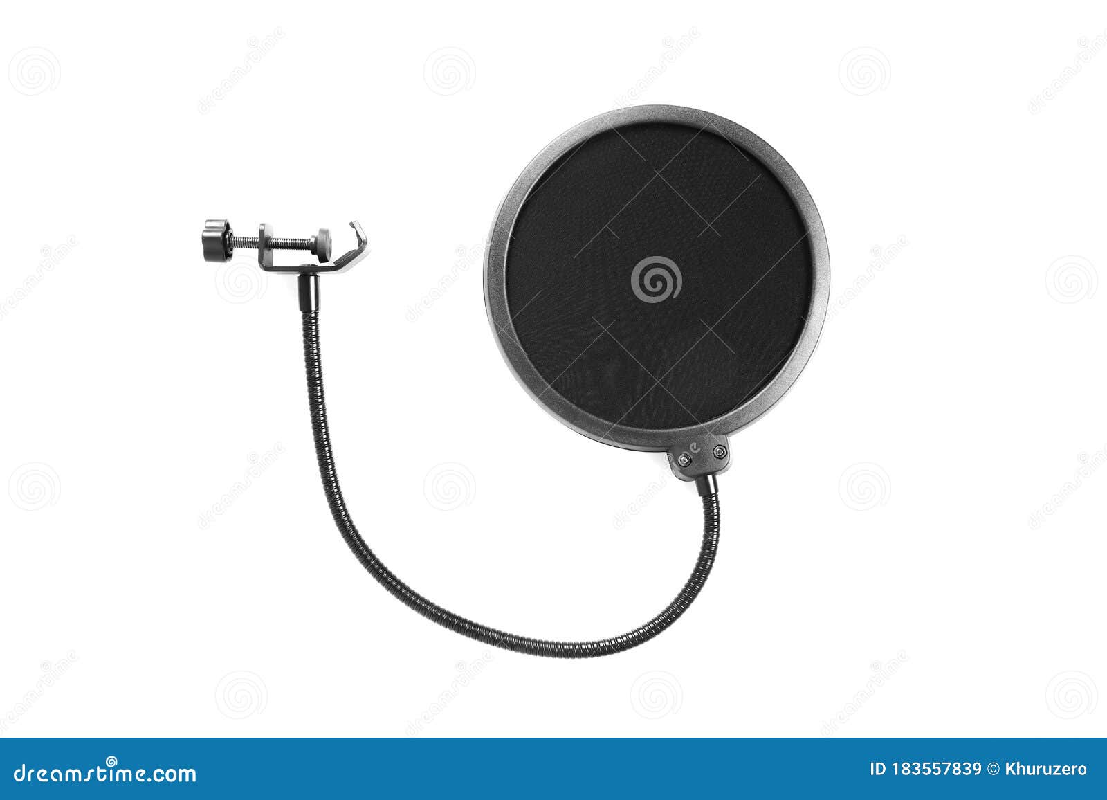 Pop Filter Isolated on White Background Stock Image - Image of shied ...