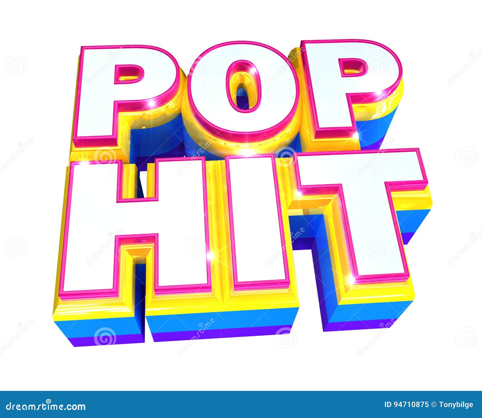 Hit Singles Volume 1 - Golden 3d Logo Stock Photo | CartoonDealer.com ...