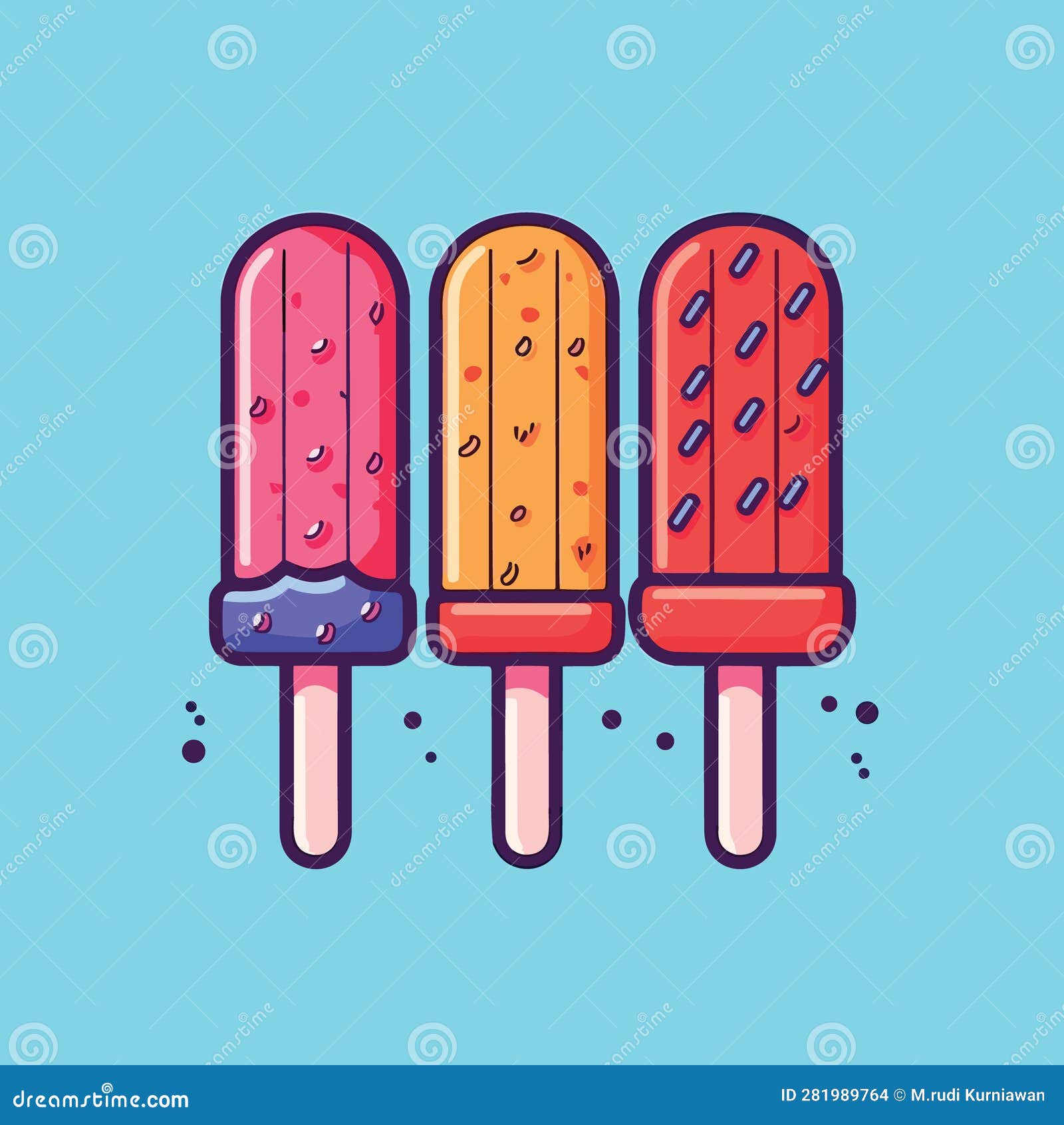 Pop Ice Cream Summer Vector Illustration Stock Vector Illustration Of Cream Play 281989764