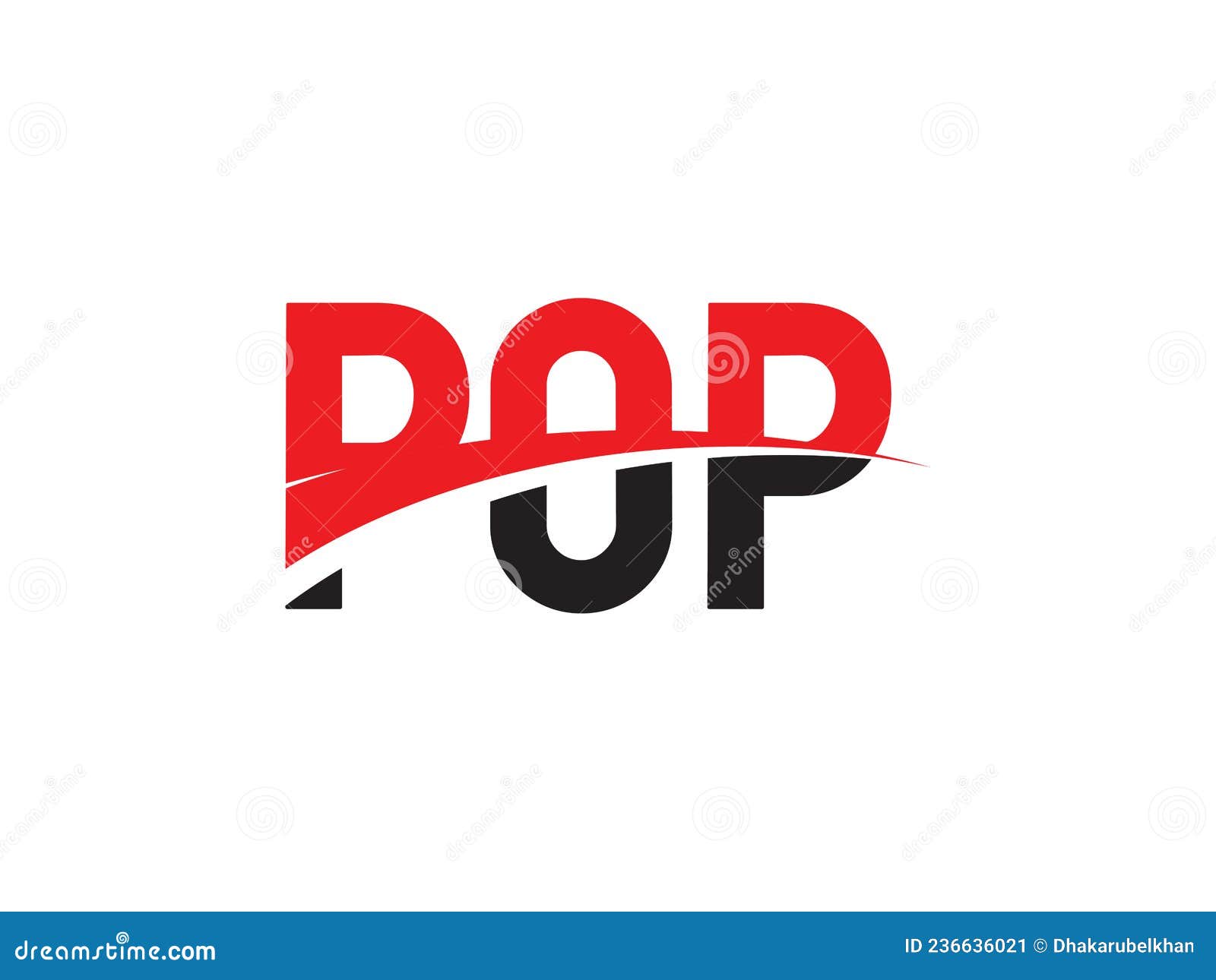 POP Letter Initial Logo Design Vector Illustration Stock Vector ...