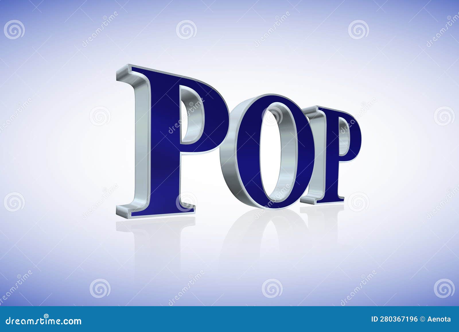 POP Lettering - 3D Illustration Stock Illustration - Illustration of ...