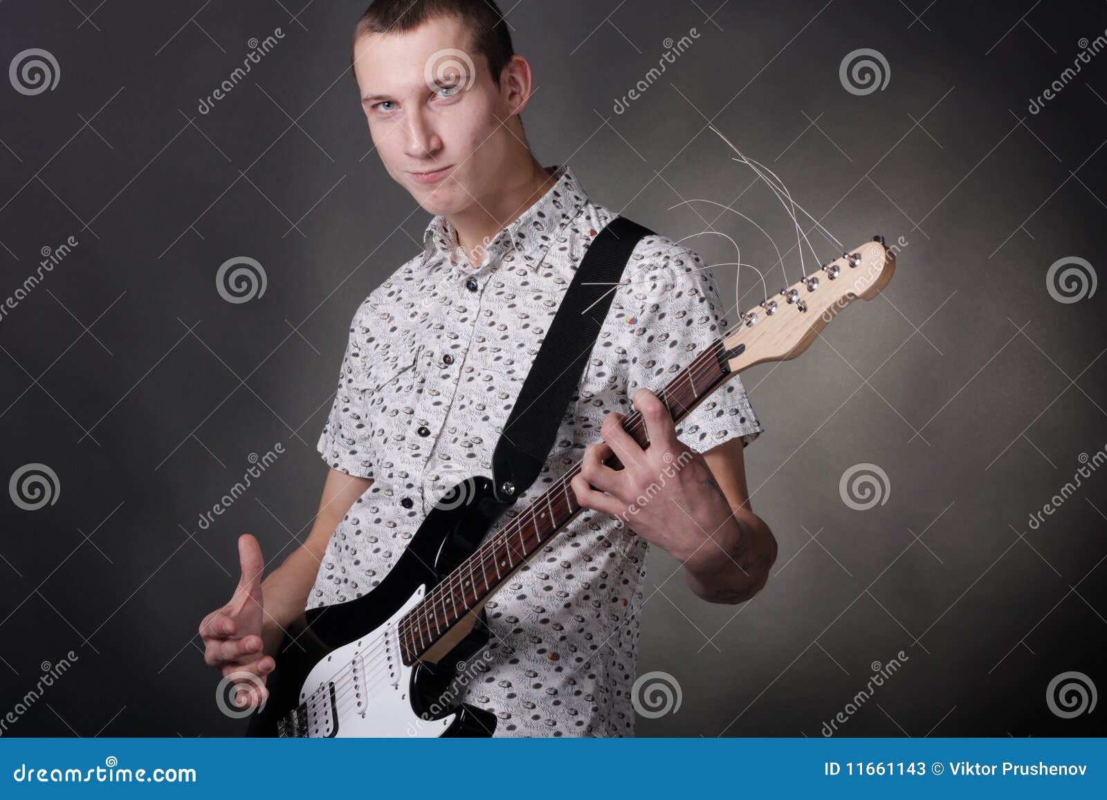 Pop Musician Holding the Guitar Stock Image - Image of male, boys: 11661143