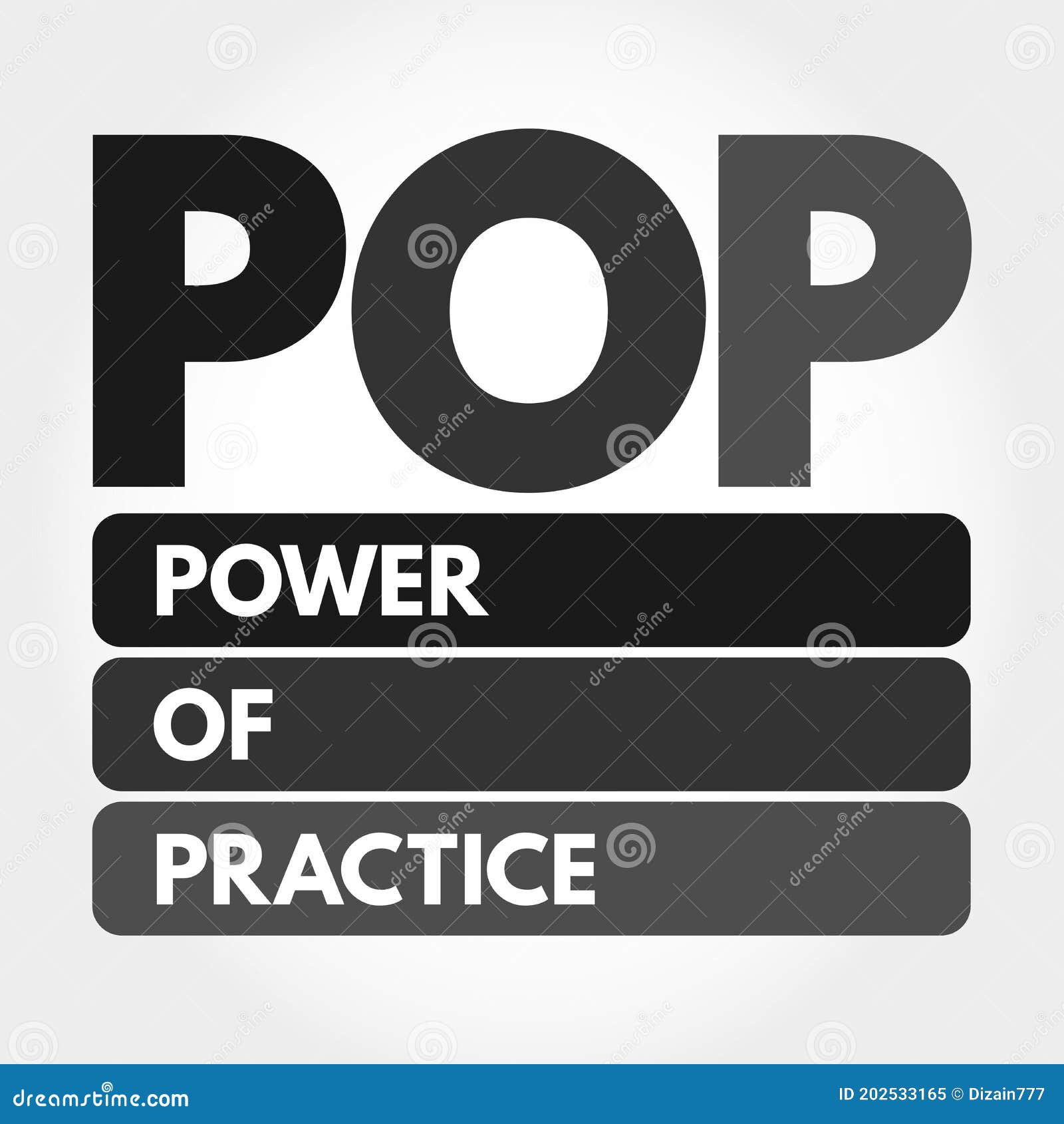 POP - Power of Practice Acronym Concept Stock Illustration ...