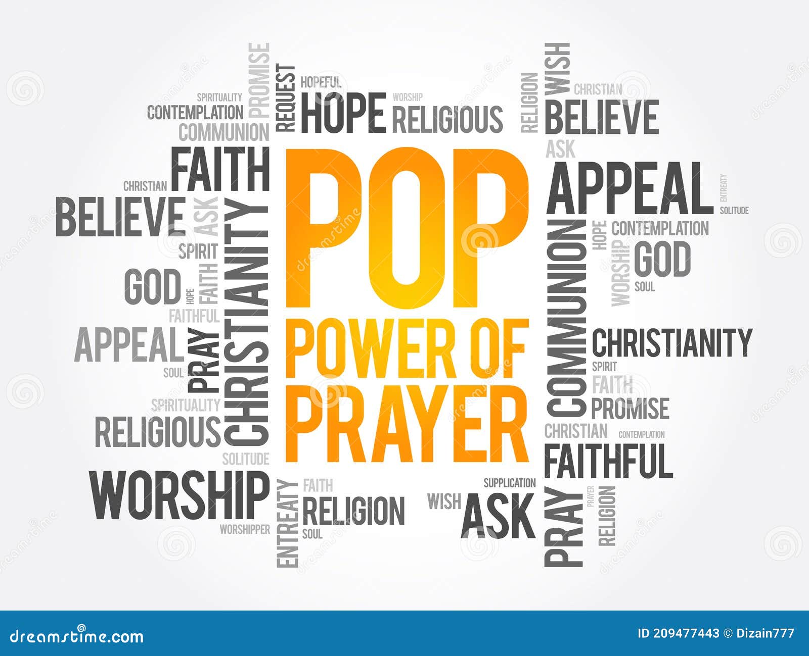 POP - Power Of Prayer Word Cloud, Concept Background Stock Photo ...