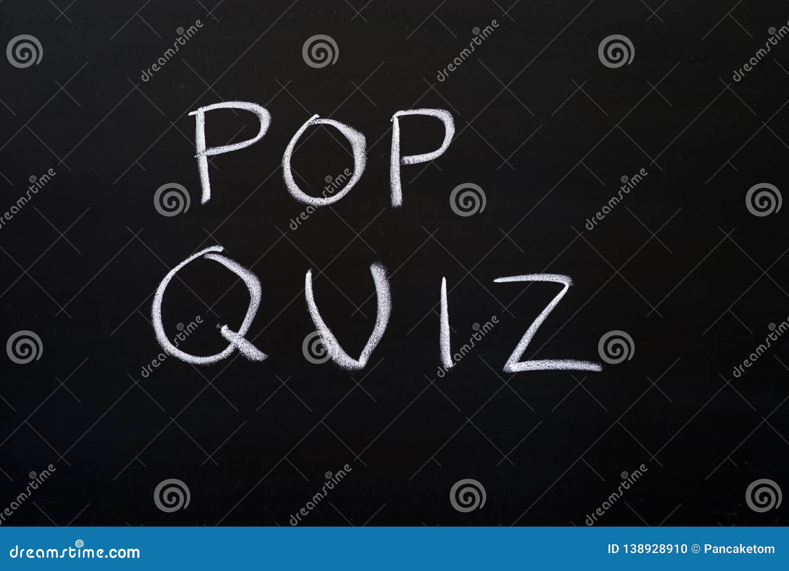 Pop Quiz on Blackboard stock illustration. Illustration of class ...