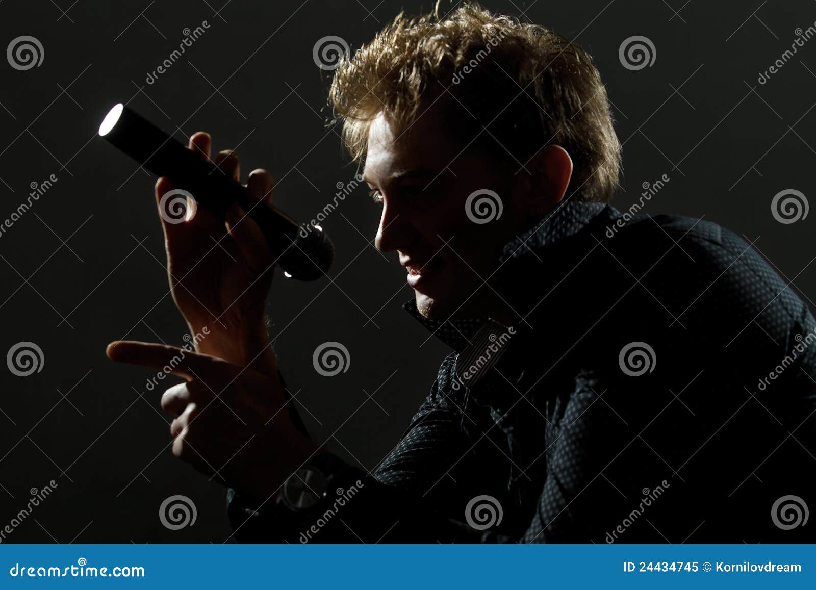 Pop singer stock image. Image of audio, chrome, adult - 24434745