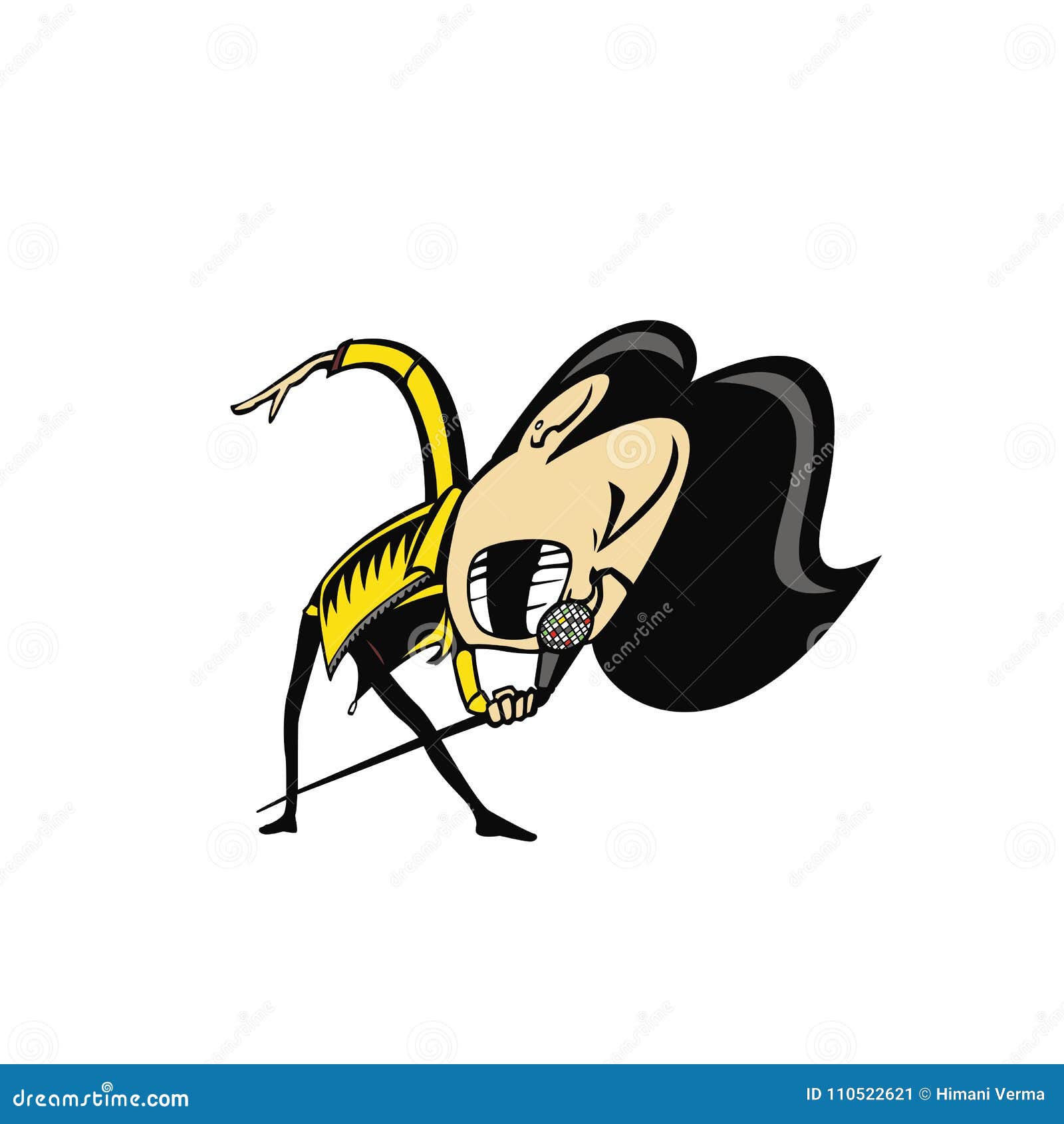 Singer Cartoon Vector Illustration | CartoonDealer.com #285241649