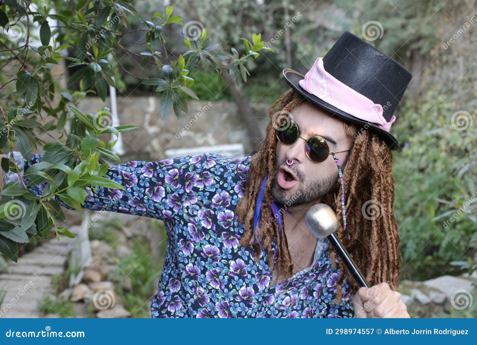 Pop Singer Showing Lots of Extravaganza Stock Image - Image of people ...